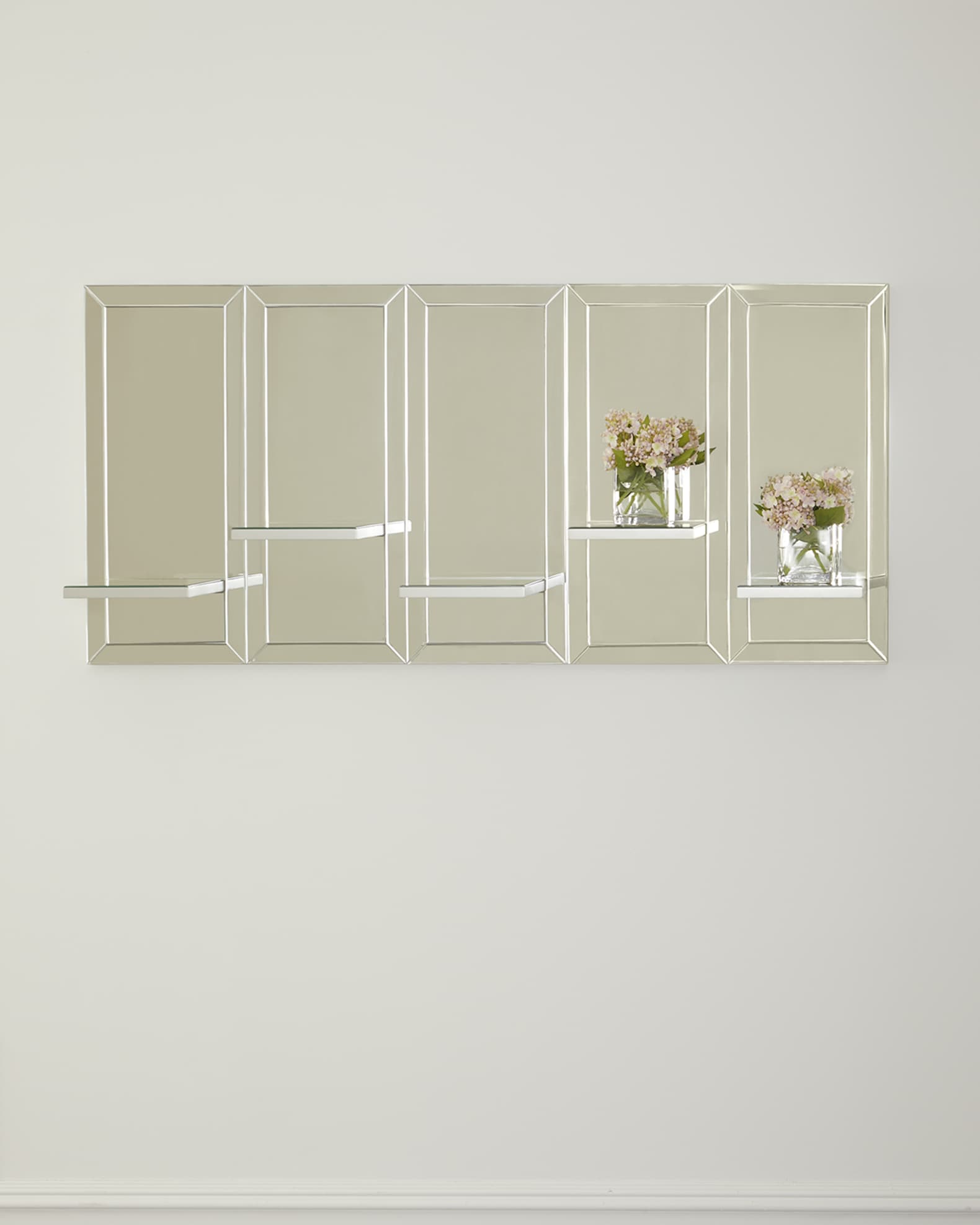 Neiman Marcus Horizontal Mirrored Wall Shelves | Neiman Marcus
