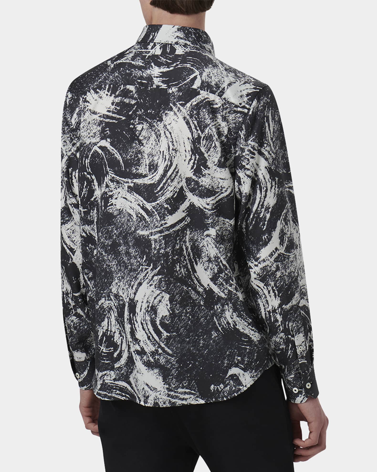 Bugatchi Men's Two-Tone Abstract Sport Shirt | Neiman Marcus