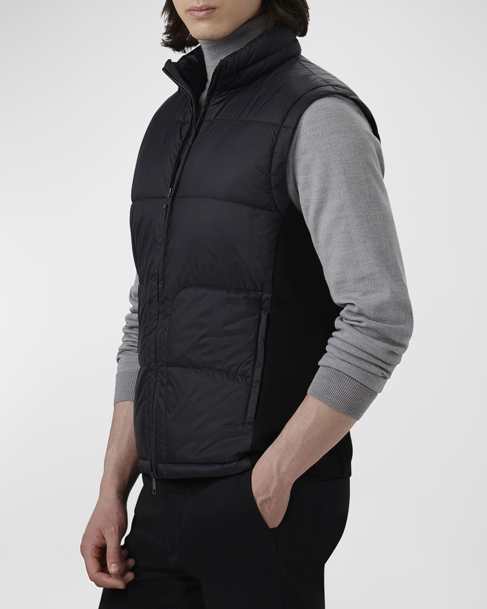 Bugatchi Men's Padded Nylon Knit Vest | Neiman Marcus