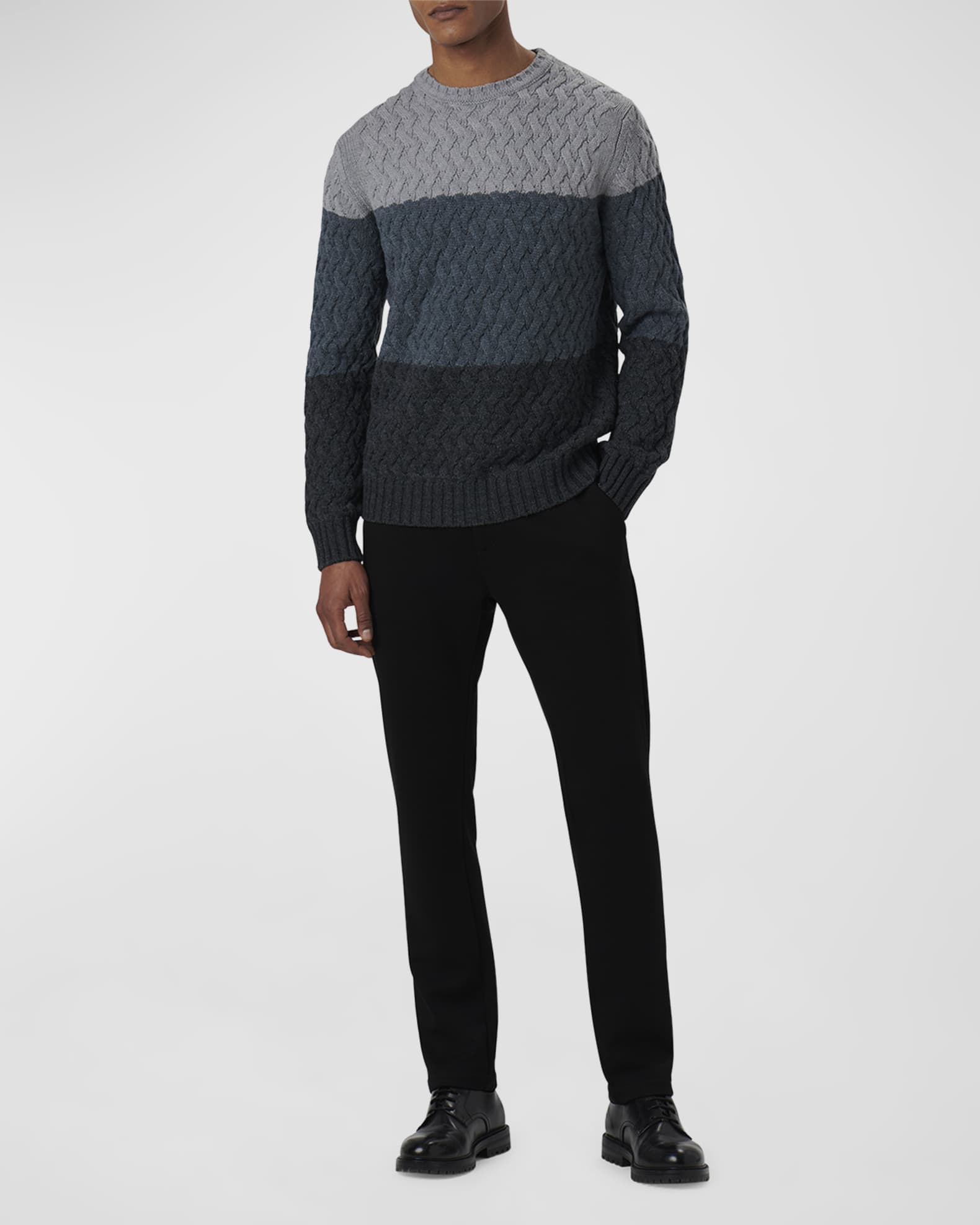 Bugatchi Men's Colorblock Knit Sweater | Neiman Marcus