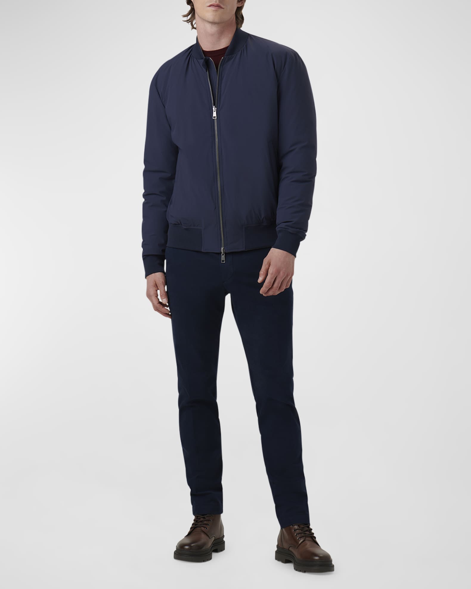 Bugatchi Men's Full-Zip Bomber Jacket | Neiman Marcus
