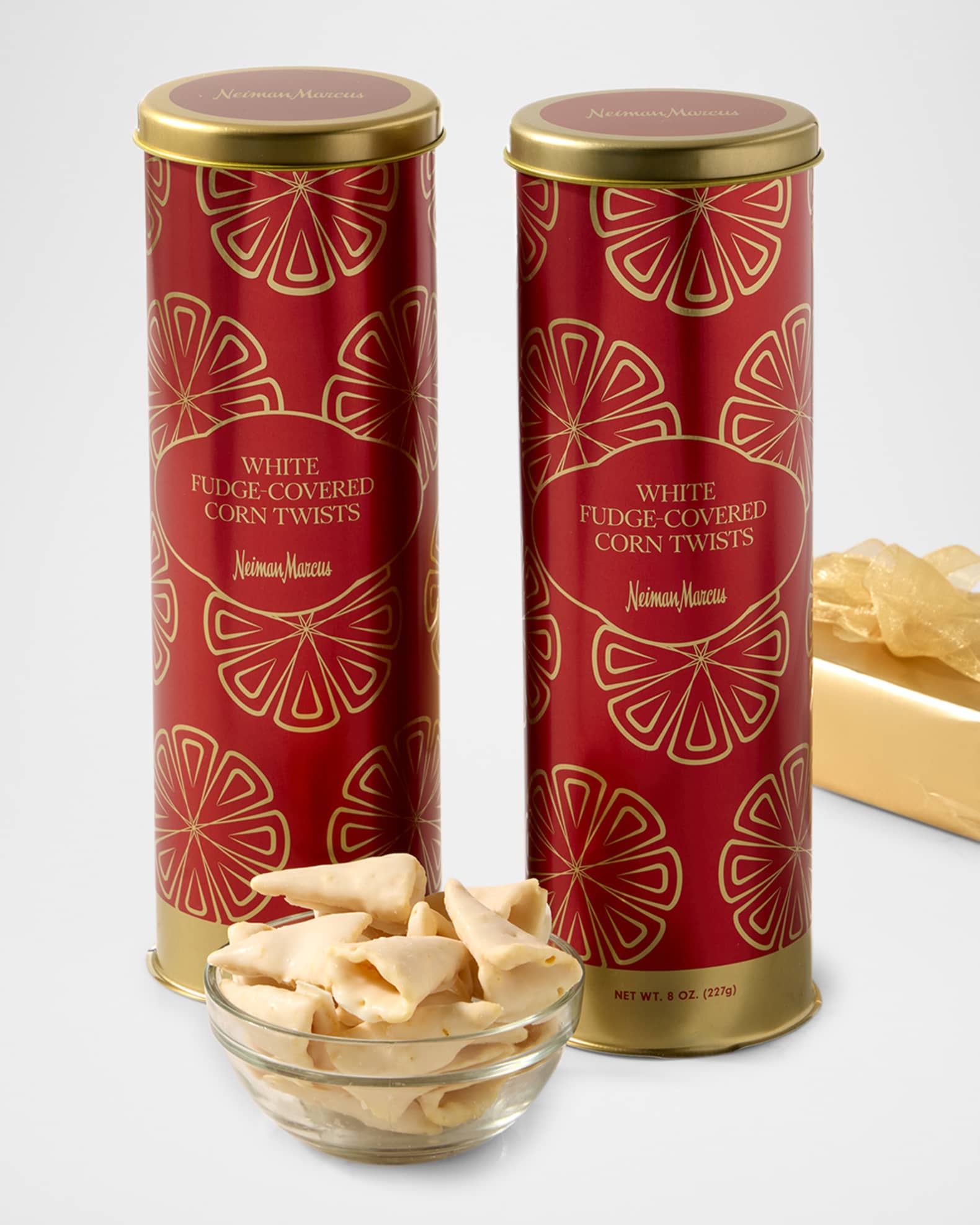 Neiman Marcus White Chocolate Fudge Coated Corn Twists, Set of 2 ...