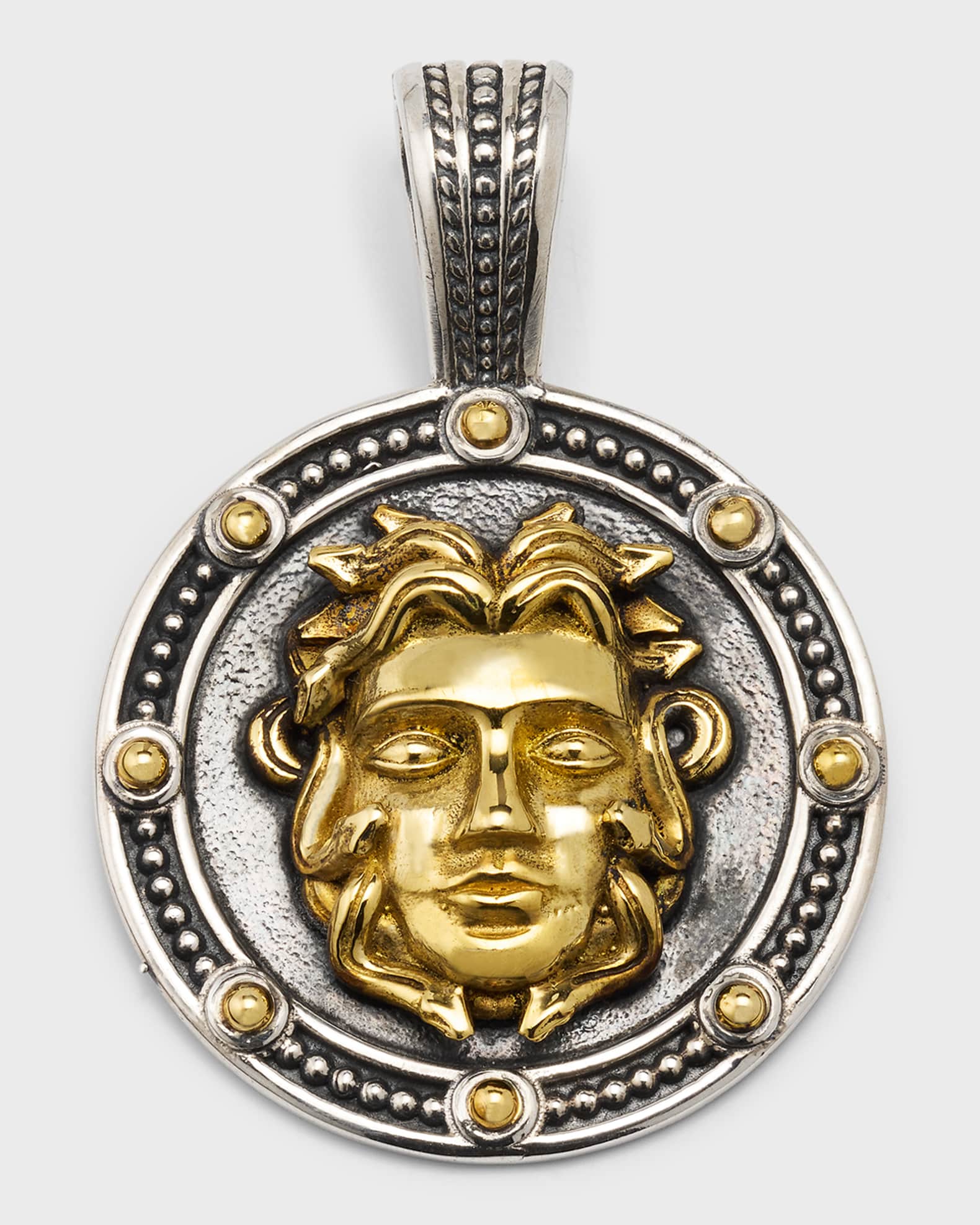 Men s Two Tone Coin Pendant