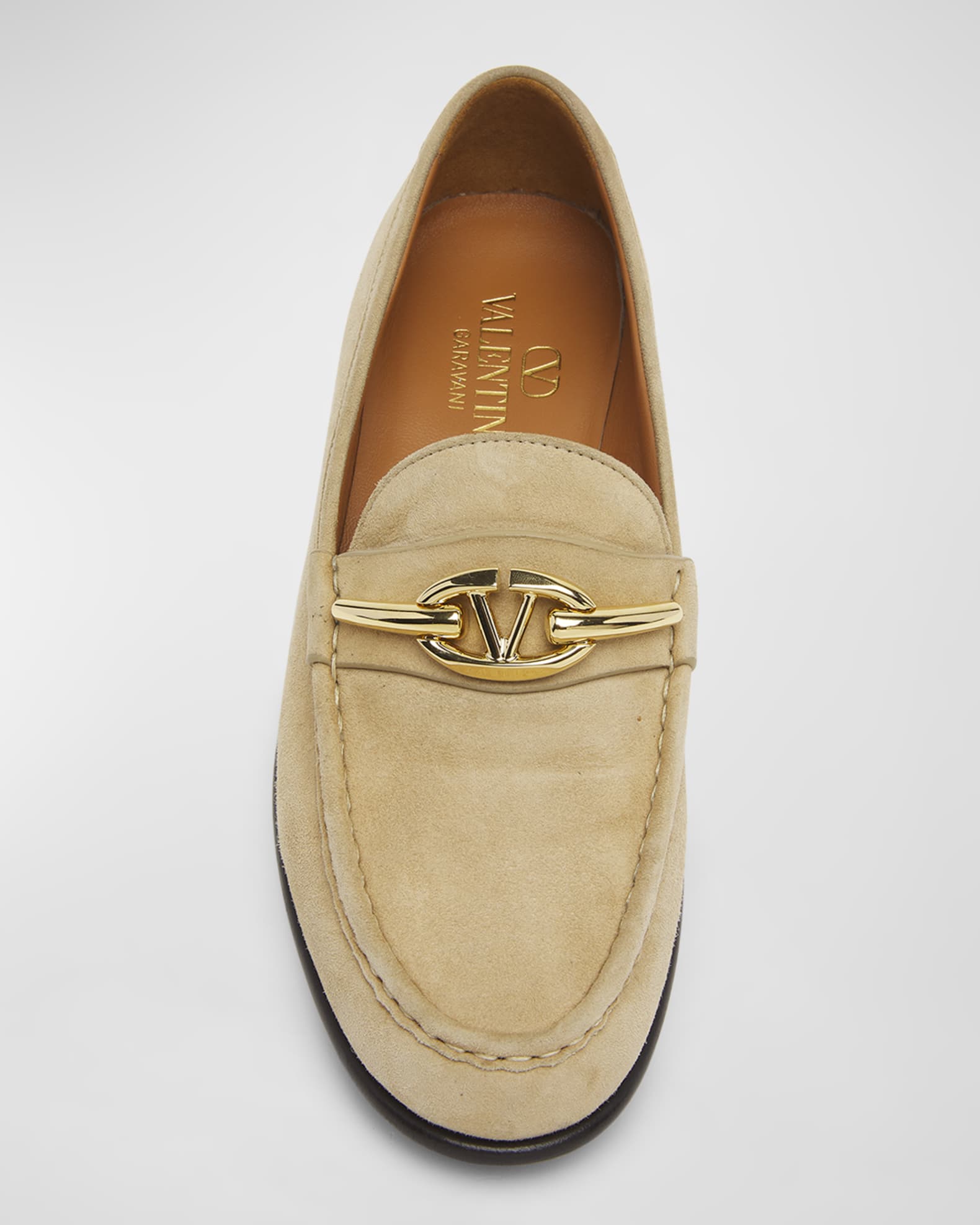 Valentino Garavani Gate VLogo Suede Loafers | Neiman Marcus