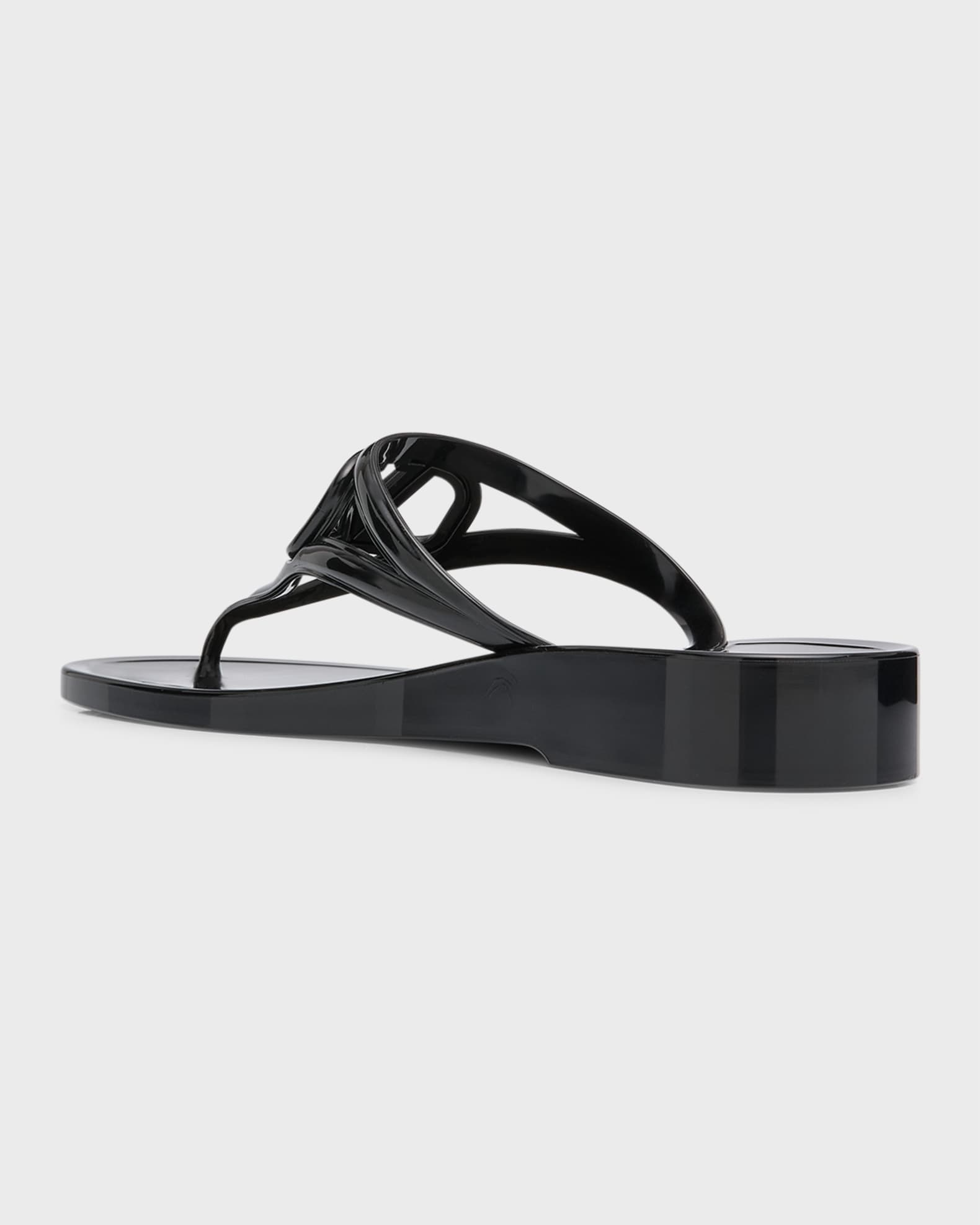 Valentino Garavani VLogo Thong Pool Sandals | Neiman Marcus