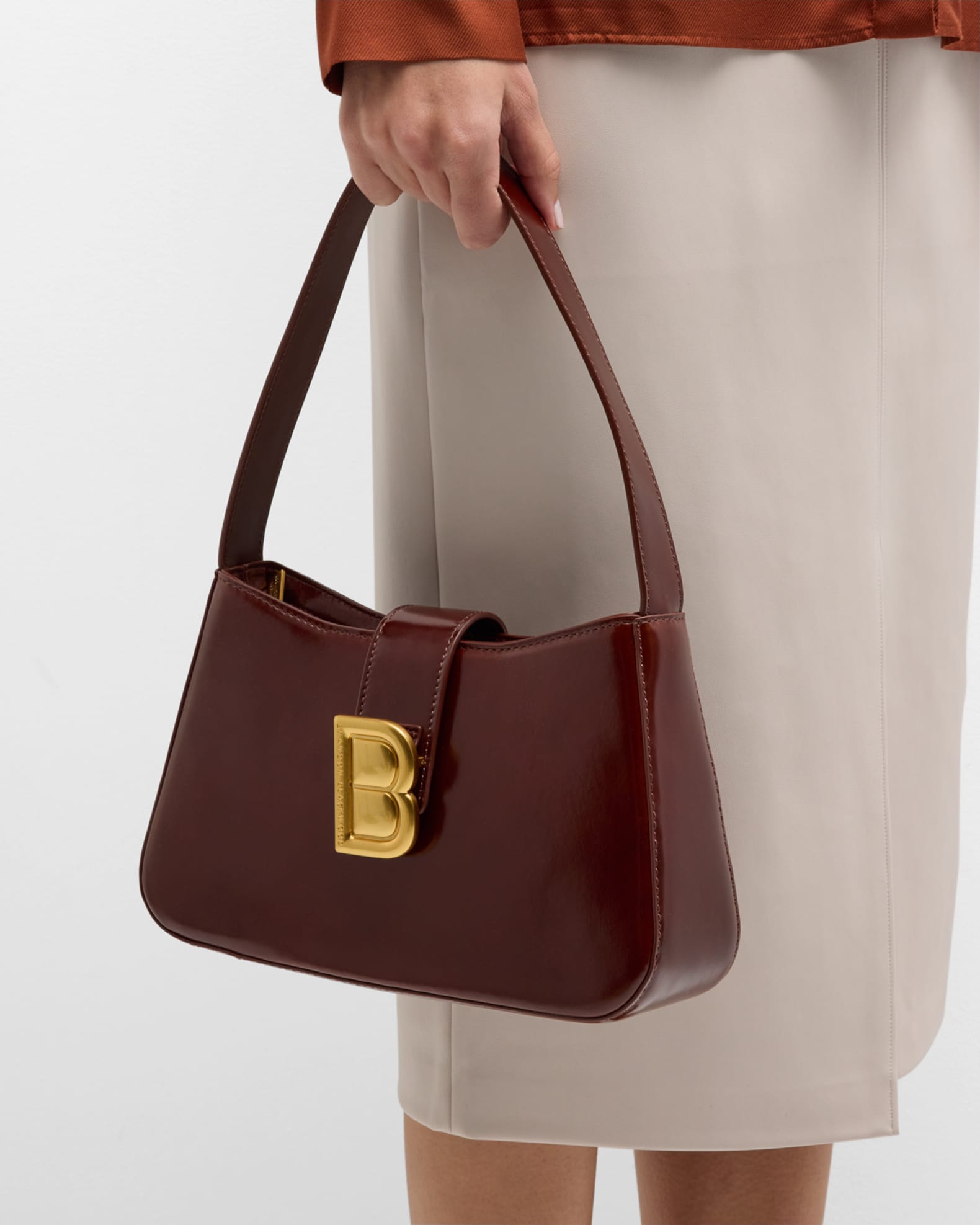 Brandon Blackwood Daphne Leather Shoulder Bag | Neiman Marcus