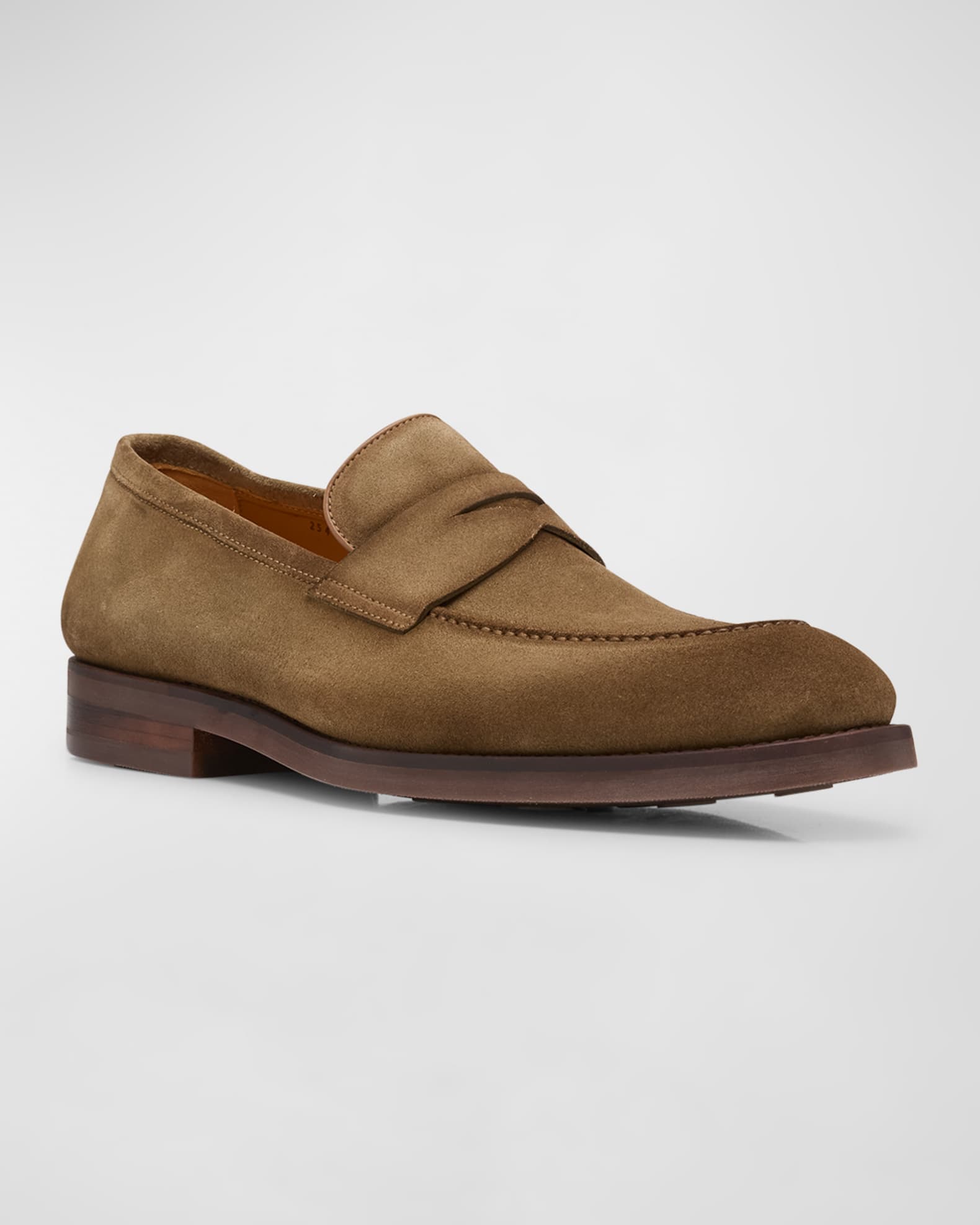 Magnanni Men's Lucien Suede Penny Loafers | Neiman Marcus