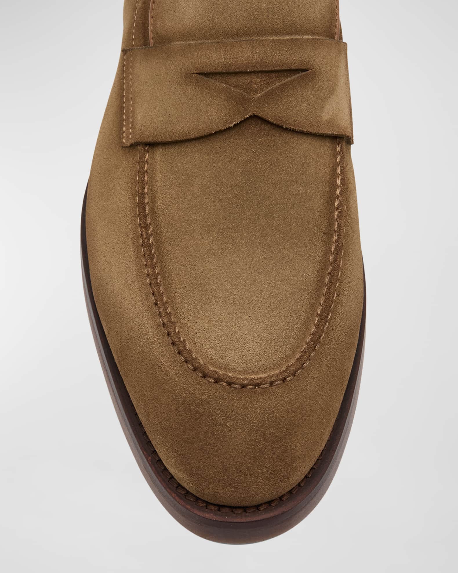 Magnanni Men's Lucien Suede Penny Loafers | Neiman Marcus
