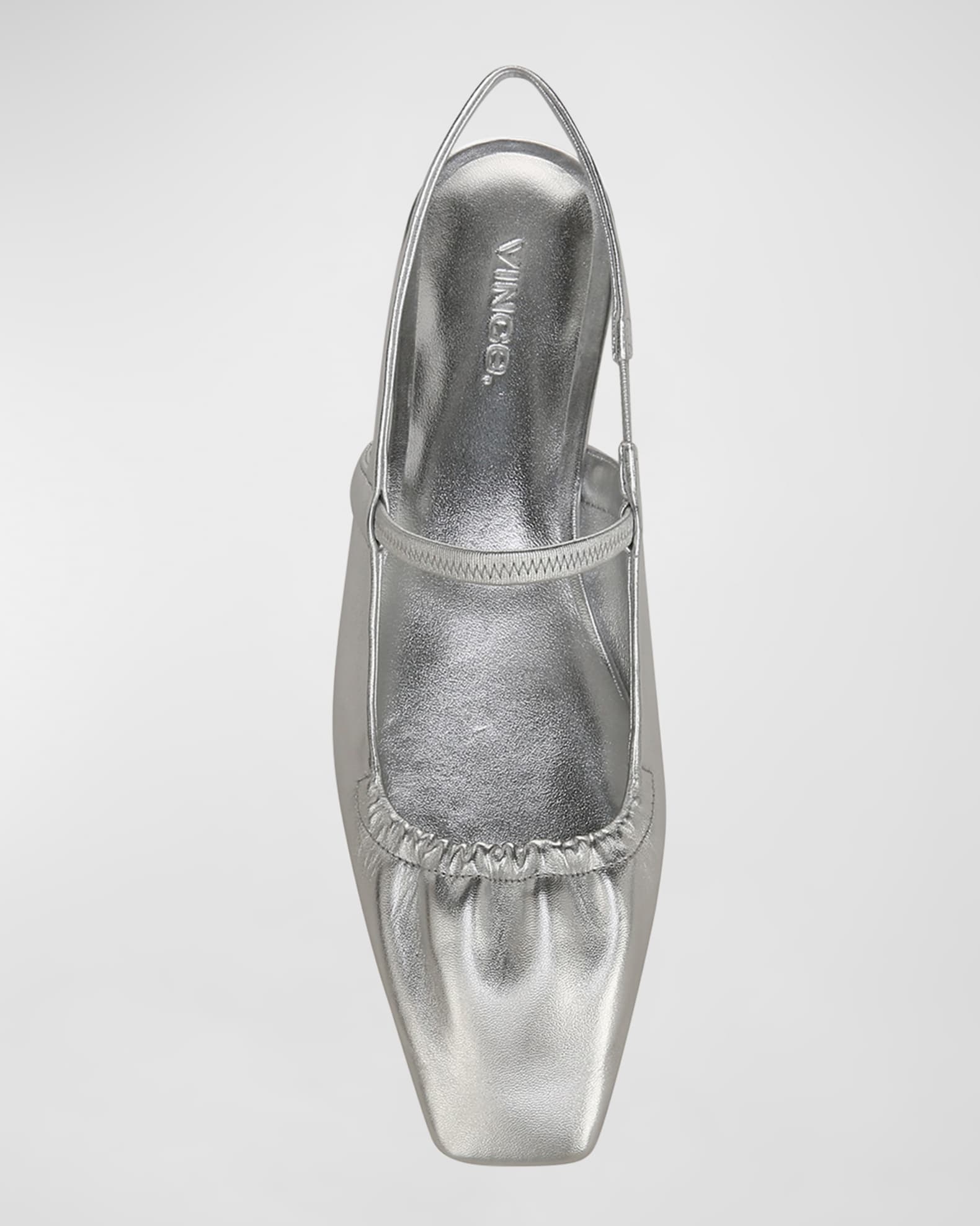 Vince Venice Metallic Slingback Ballerina Flats | Neiman Marcus