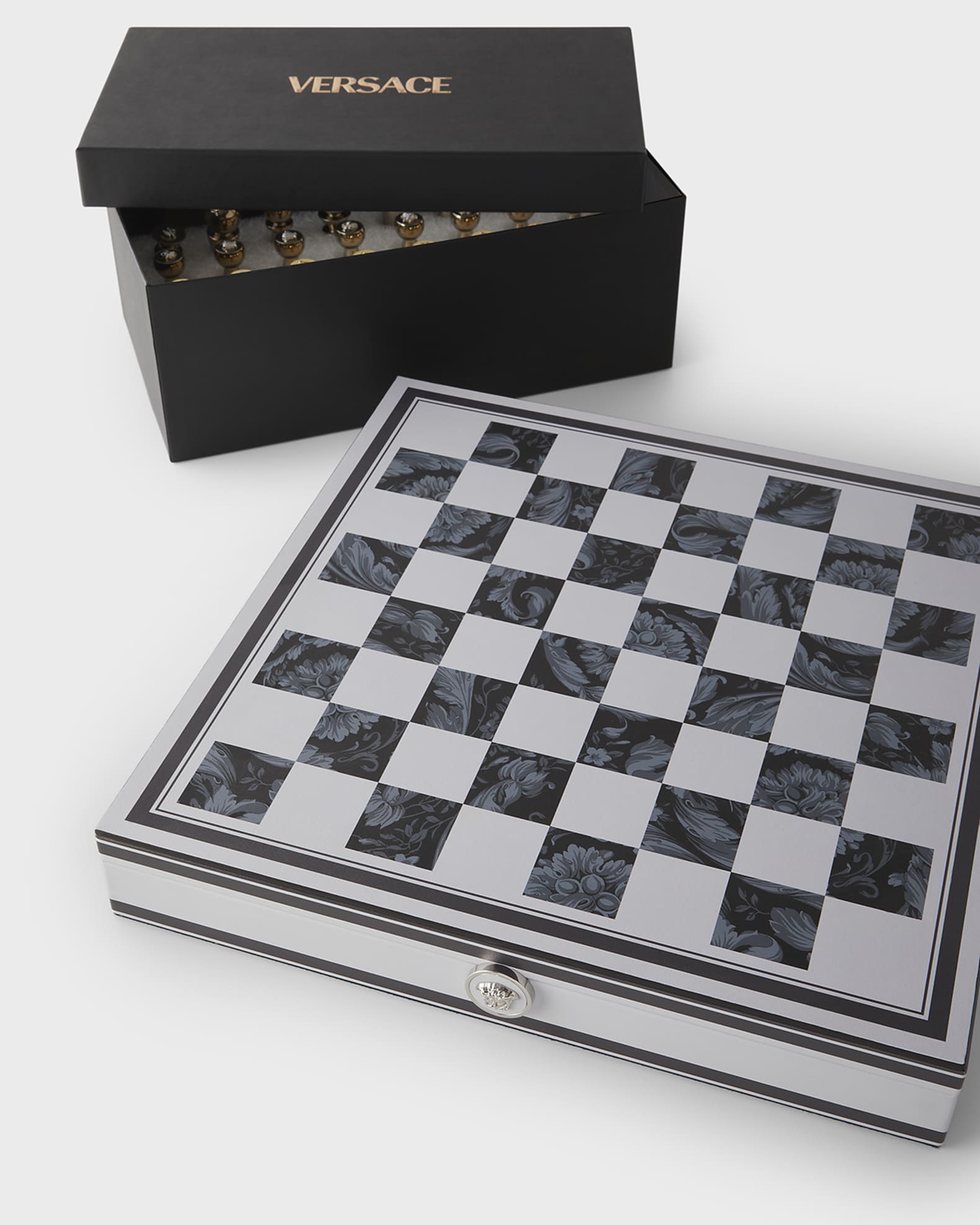 Versace Barocco Chess and Checkers Set | Neiman Marcus