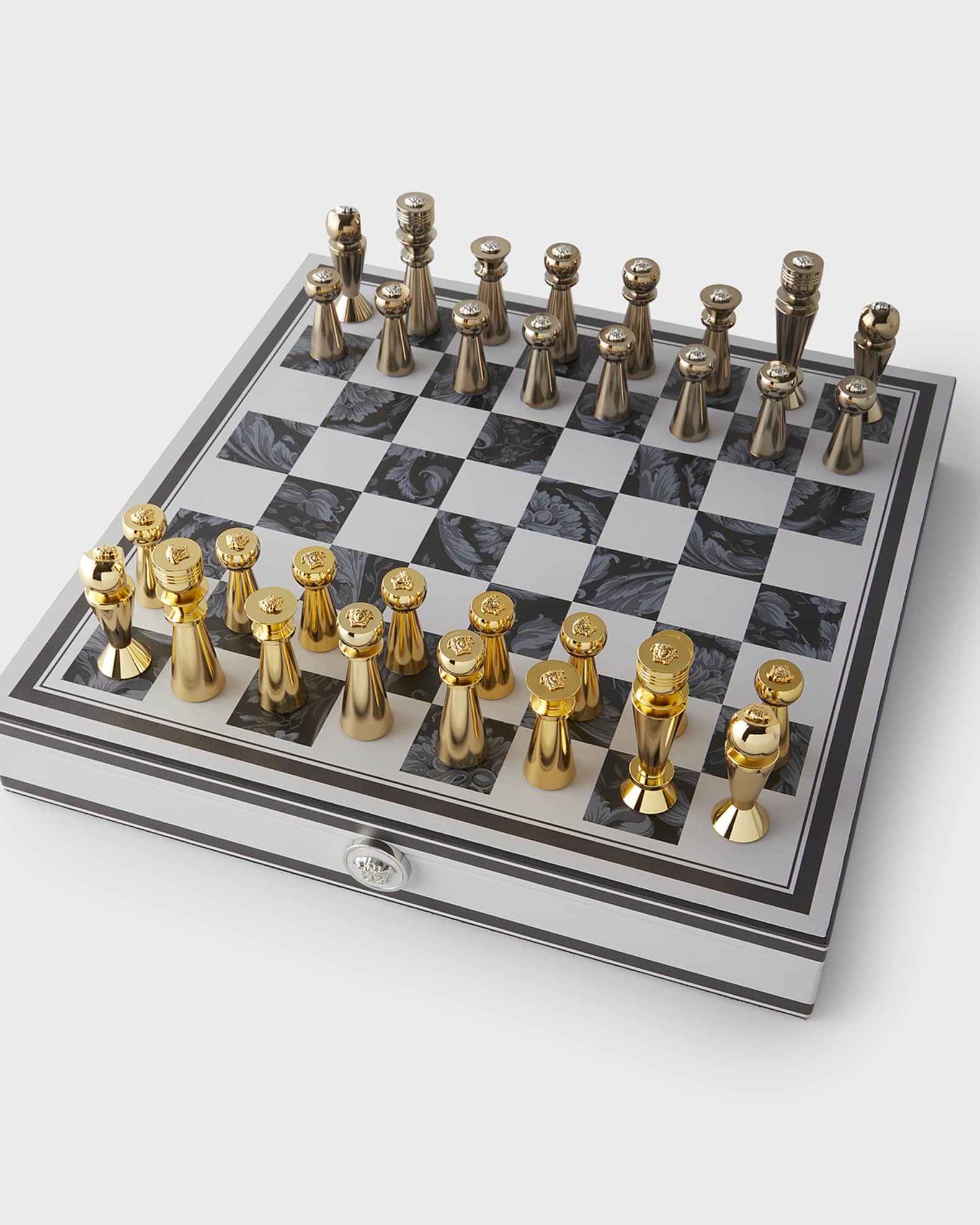 Versace Barocco Chess and Checkers Set | Neiman Marcus