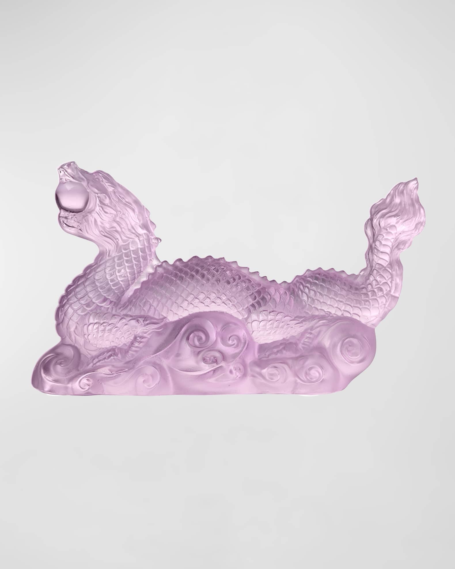 Lalique Dragon Tianlong Sculpture, Pink | Neiman Marcus