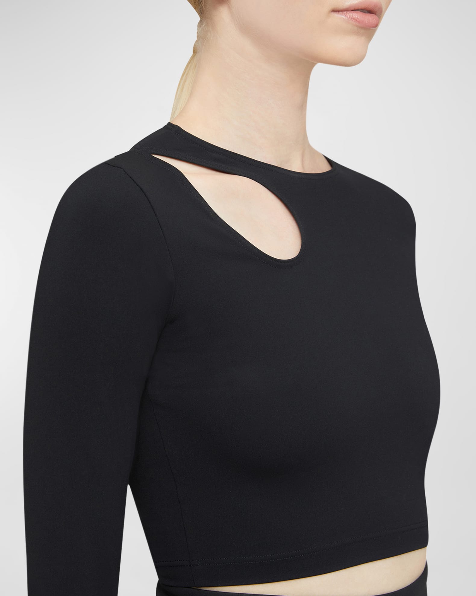 Wolford Warm Up Long-Sleeve Crop Top | Neiman Marcus