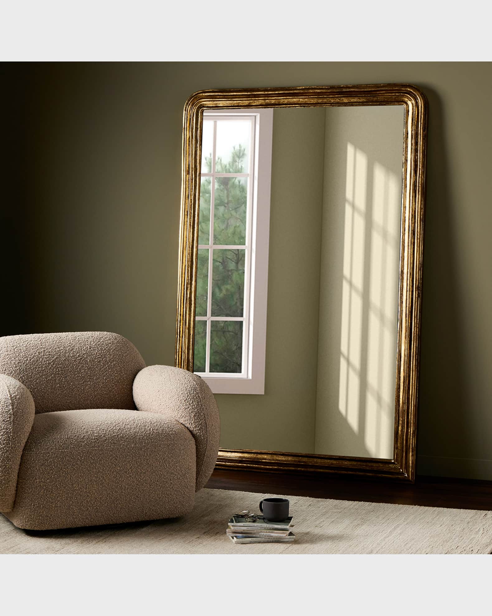 Four Hands Vintage-Inspired Louis Floor Mirror | Neiman Marcus