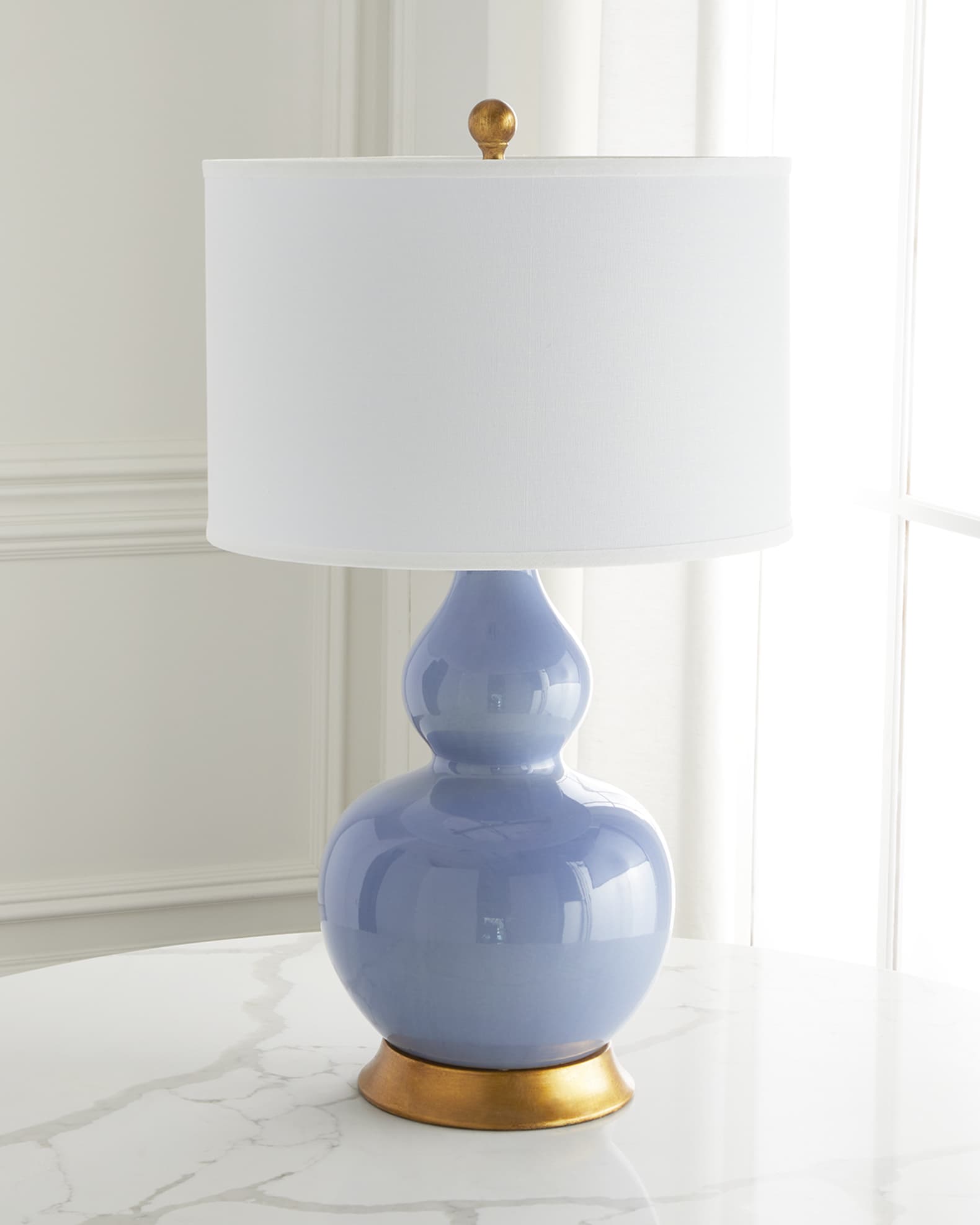 Old World Design Parisian Blue Porcelain Lamp - 31" | Neiman Marcus