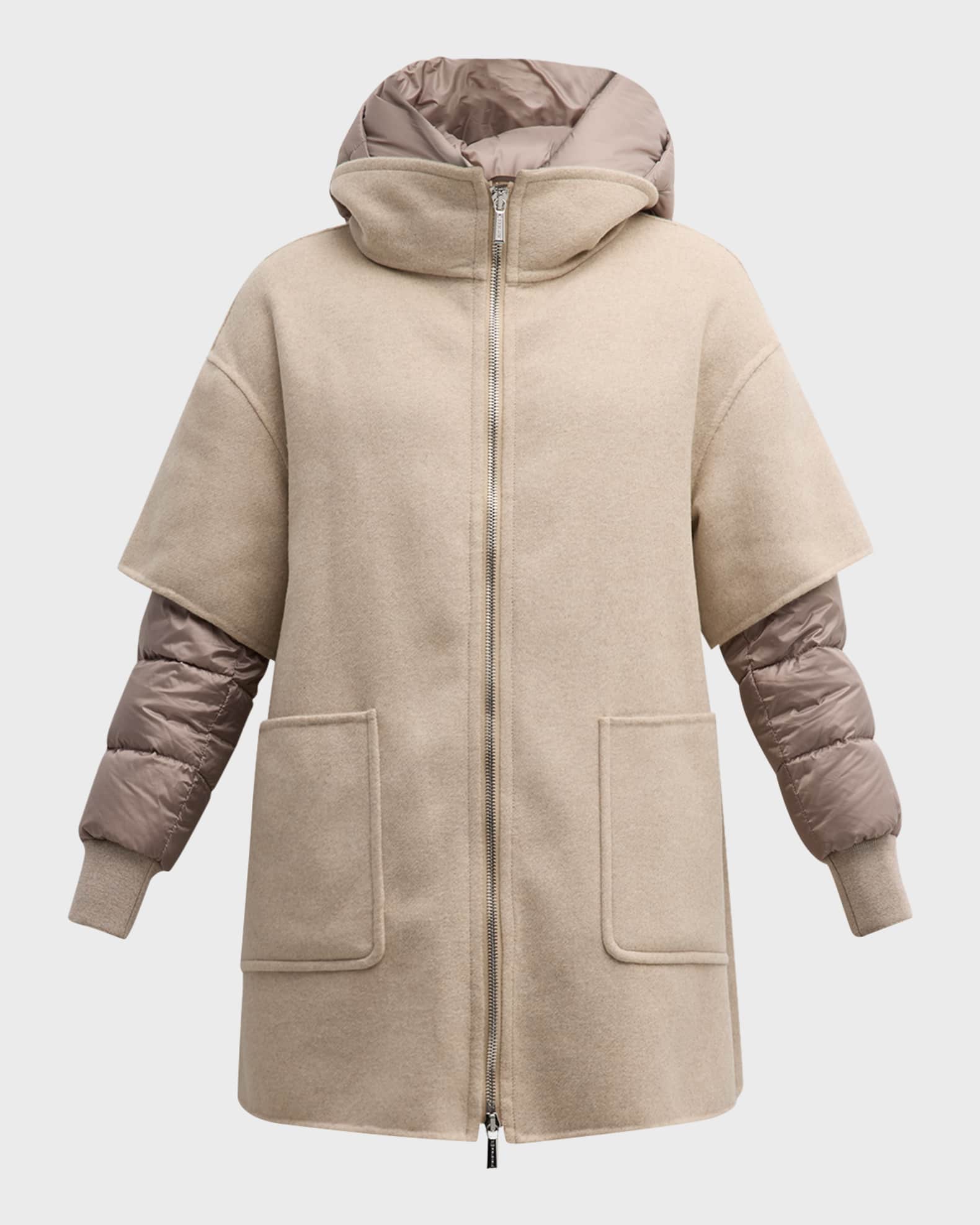 MooRER Fabula Layered Puffer Jacket | Neiman Marcus