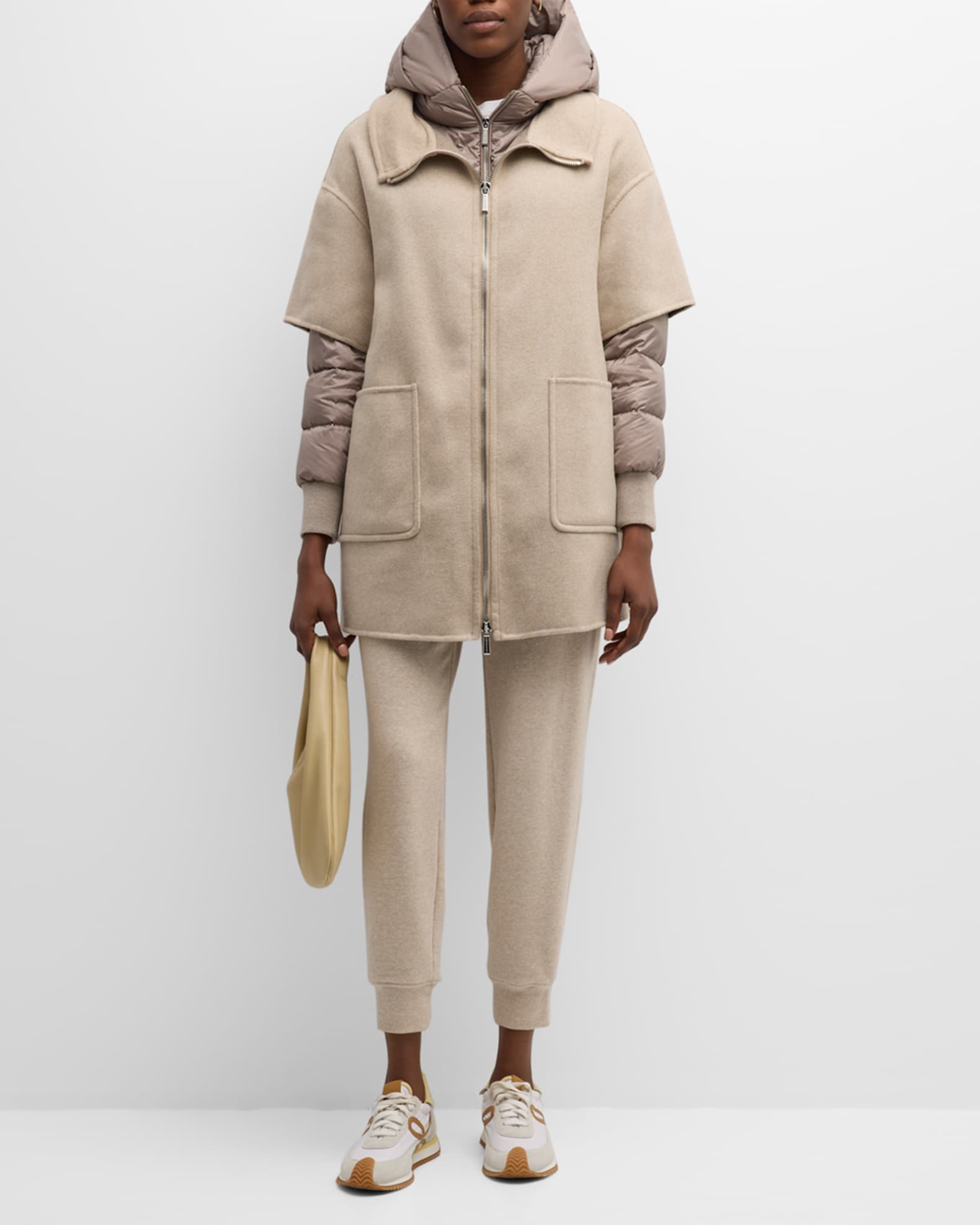 MooRER Fabula Layered Puffer Jacket | Neiman Marcus