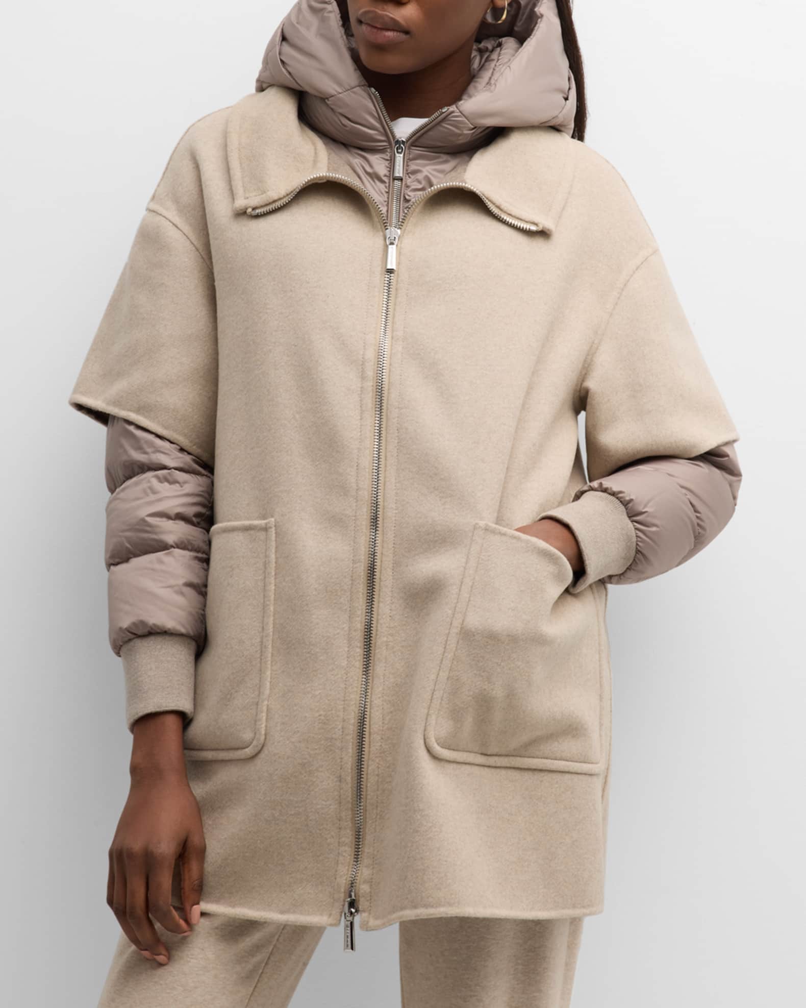 MooRER Fabula Layered Puffer Jacket | Neiman Marcus