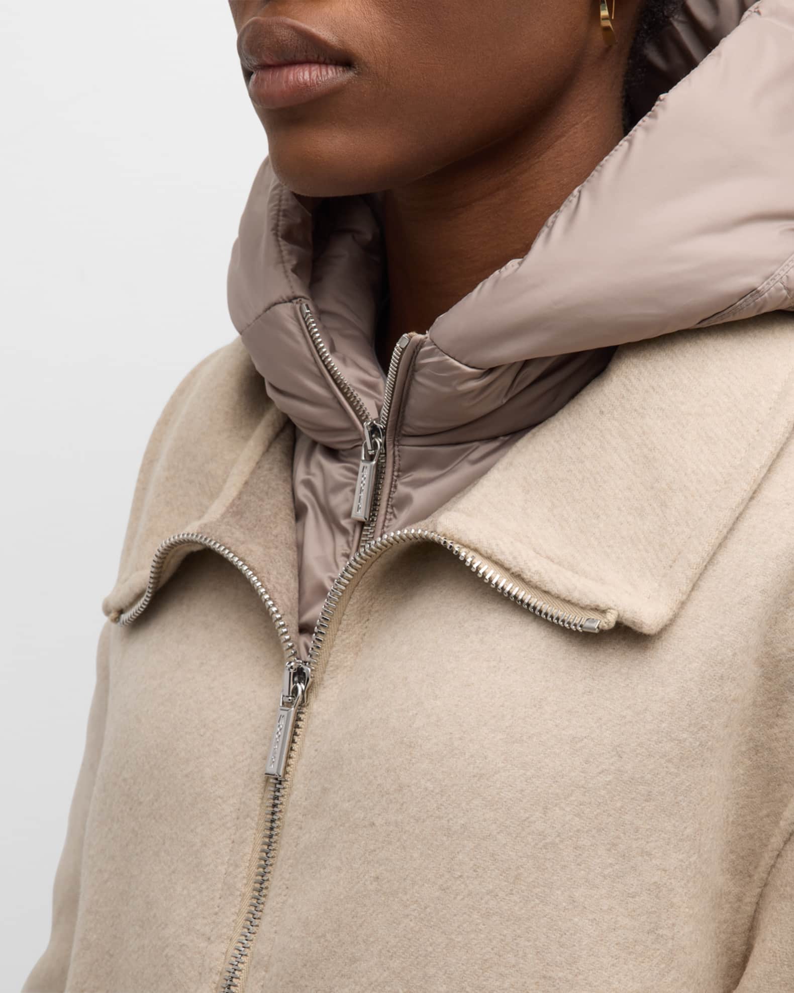MooRER Fabula Layered Puffer Jacket | Neiman Marcus