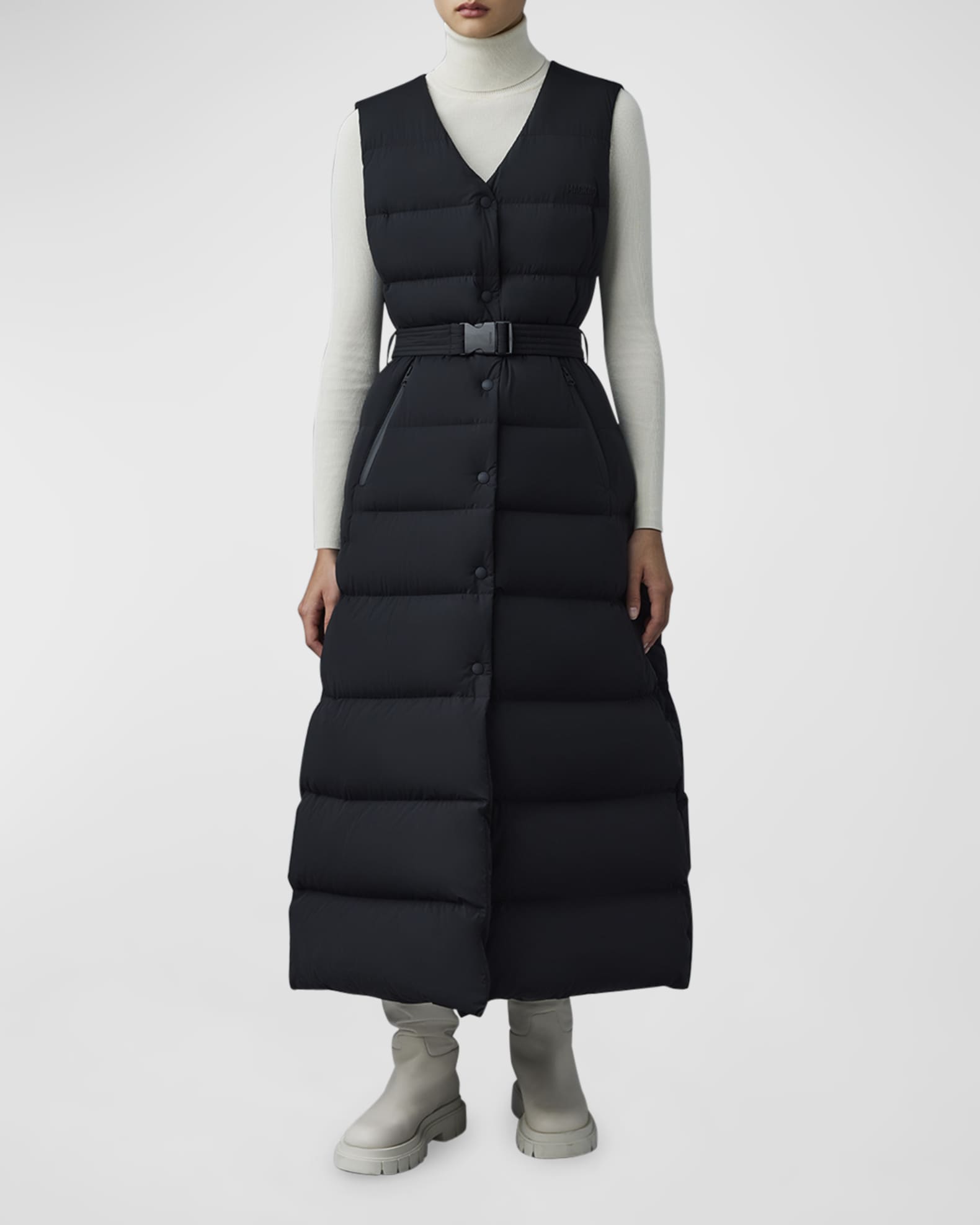 Mackage Misty Sleeveless Long Puffer Coat | Neiman Marcus