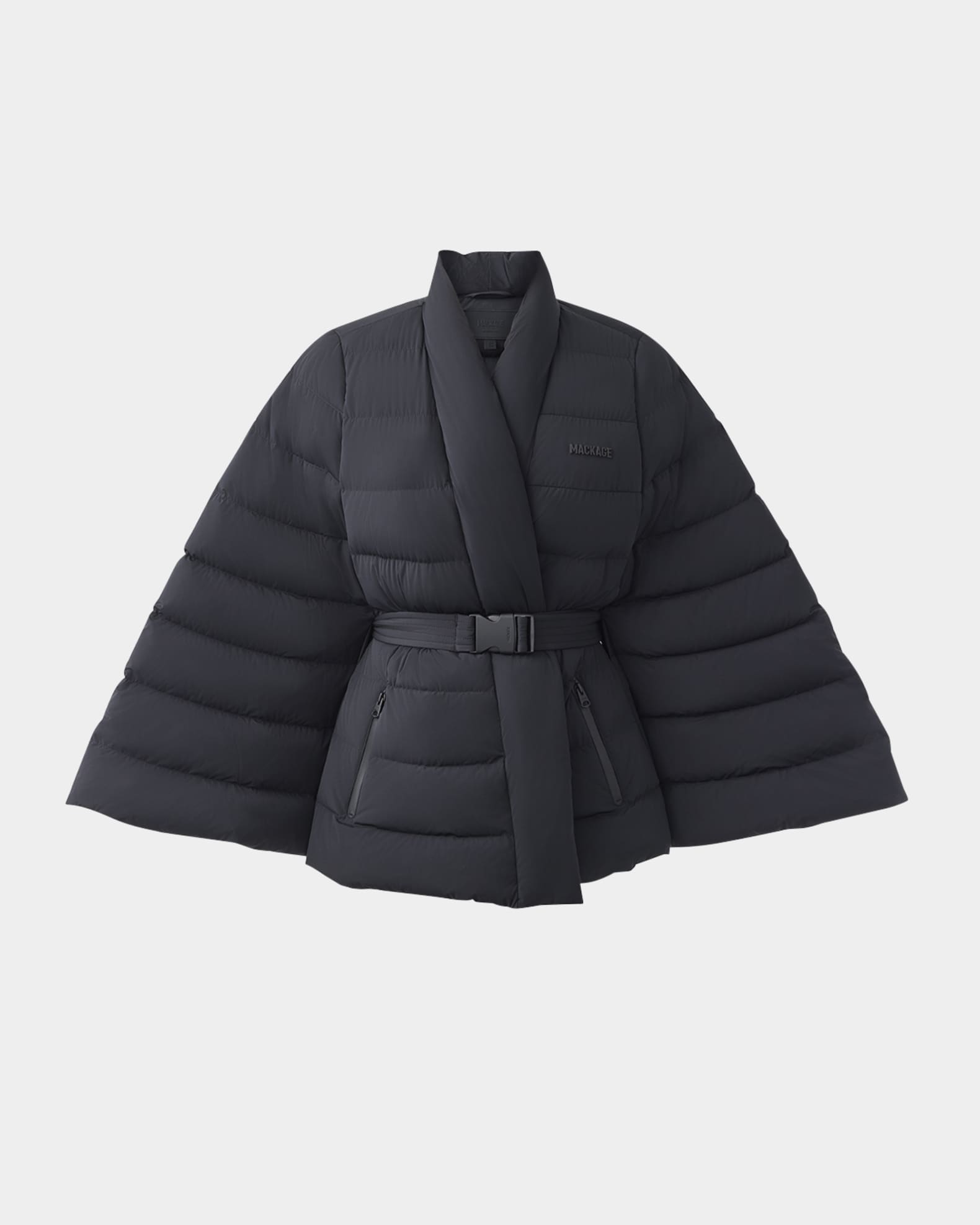 Mackage Julieta Down Wrap Coat with Bell Sleeves | Neiman Marcus