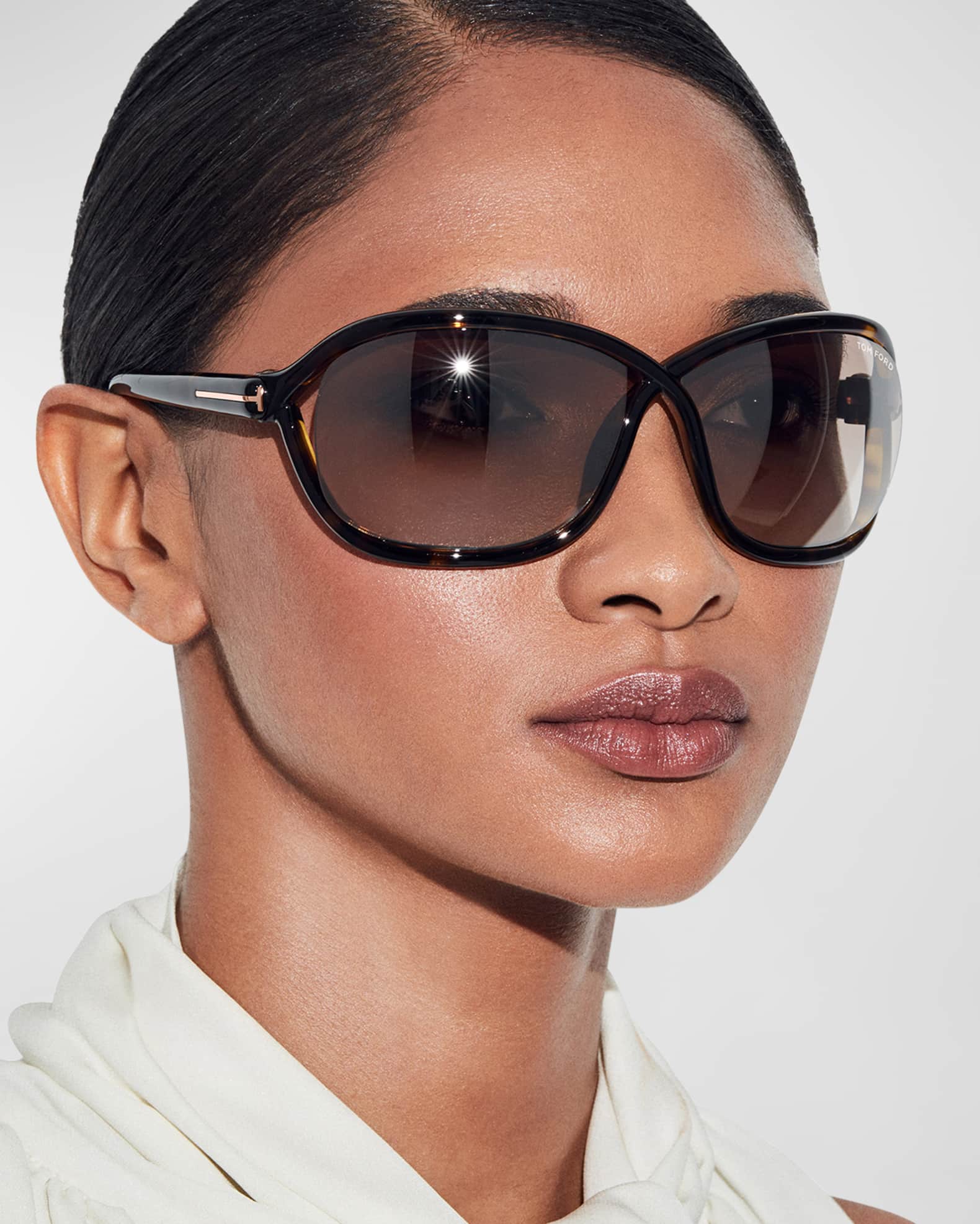 TOM FORD Fernanda Acetate Wrap Sunglasses | Neiman Marcus