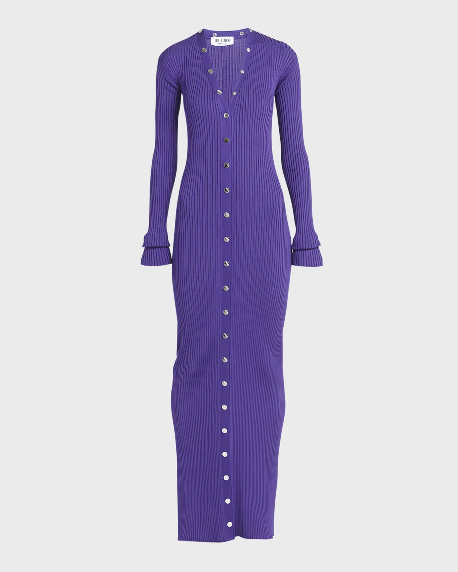 The Attico Snap-Front Long Cardigan | Neiman Marcus