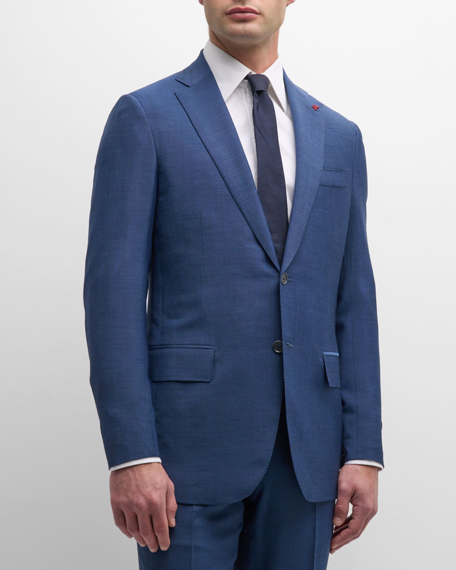Isaia Men's Solid Wool-Mohair Suit | Neiman Marcus