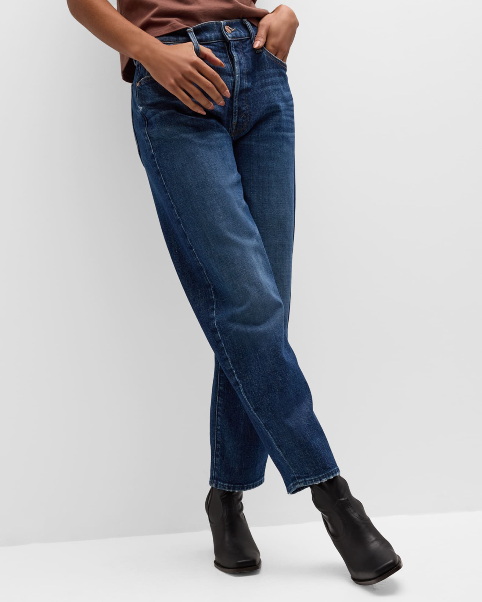 MOTHER The Curbside Flood Jeans | Neiman Marcus