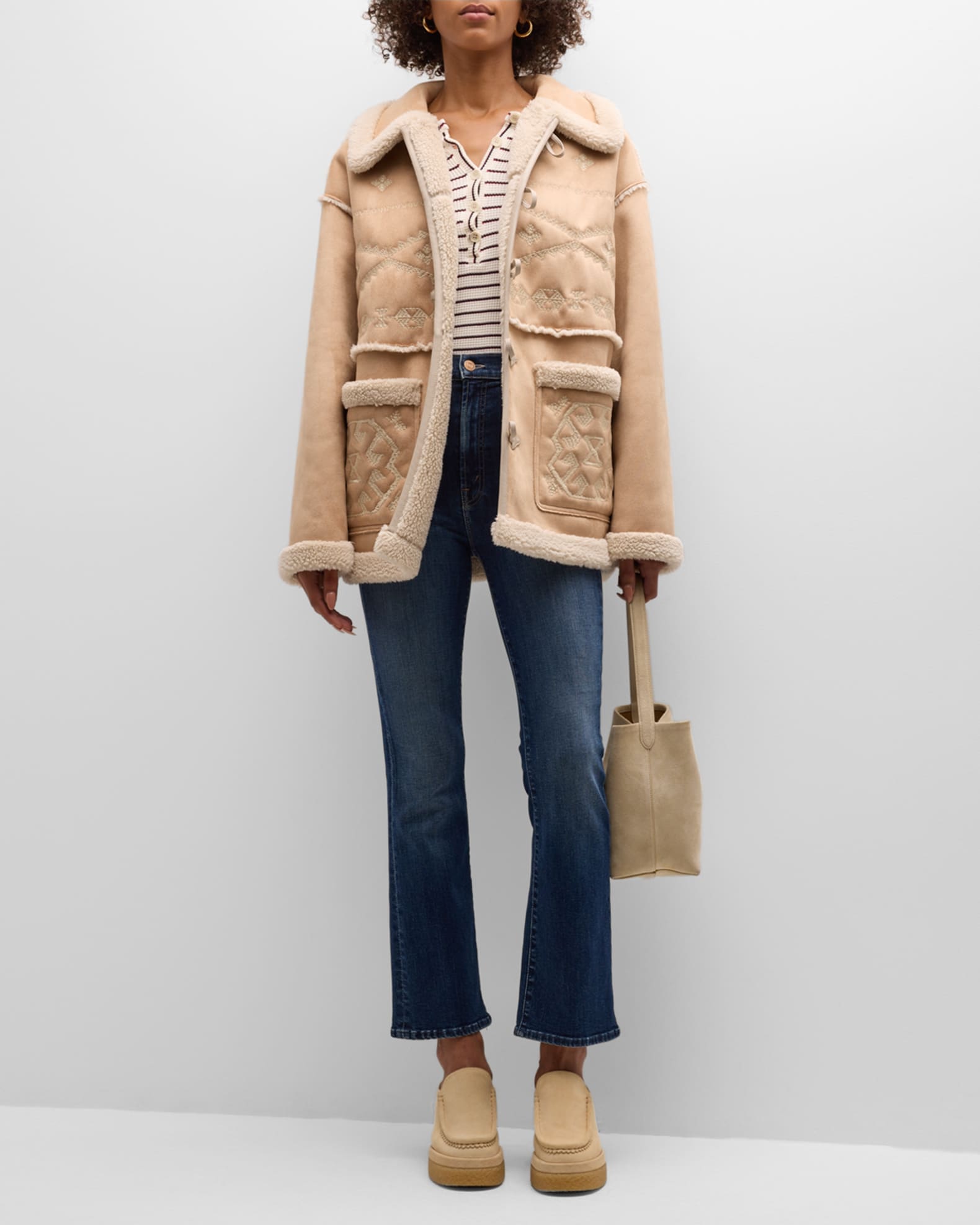MOTHER The Toasty Faux-Fur Jacket | Neiman Marcus