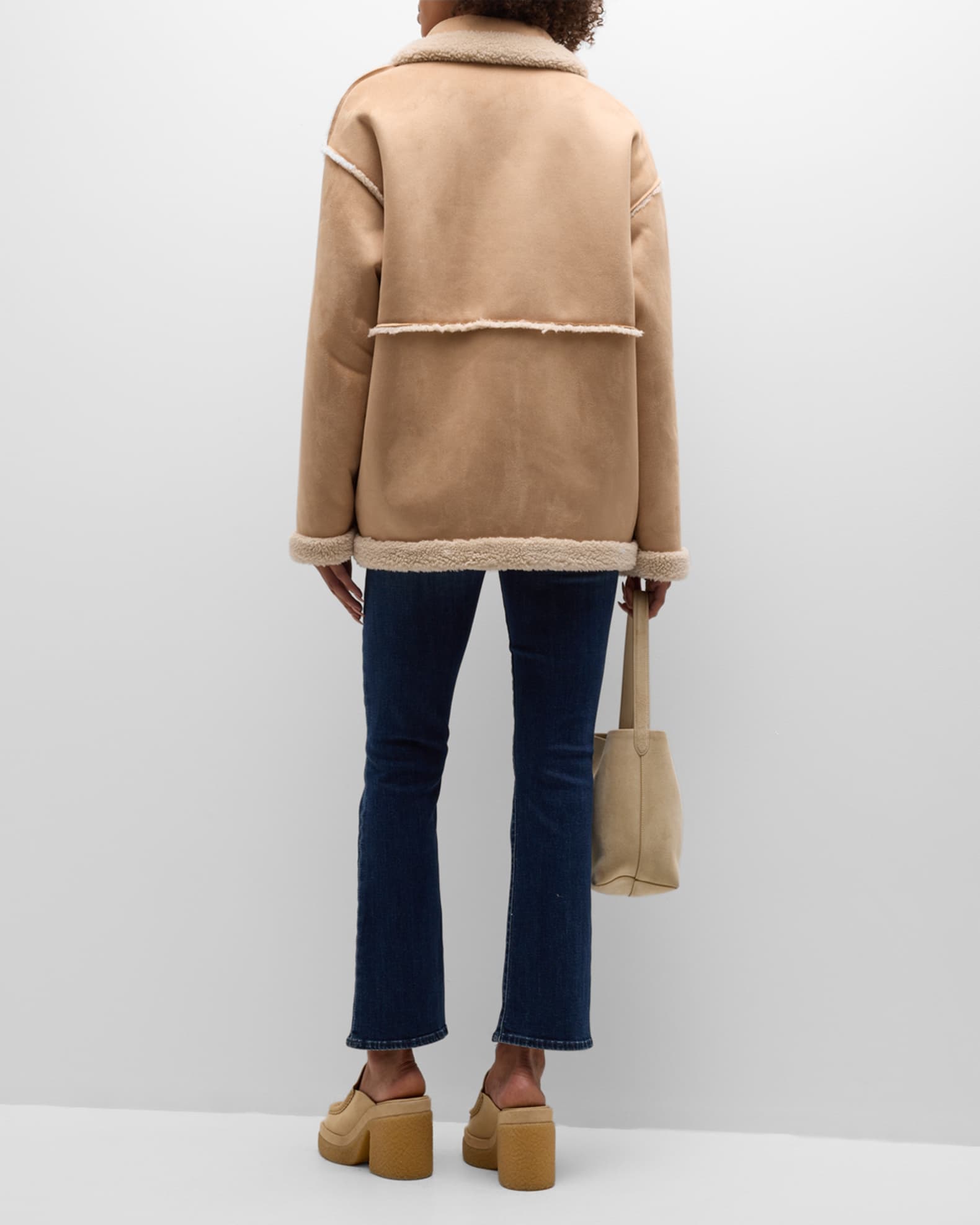 MOTHER The Toasty Faux-Fur Jacket | Neiman Marcus