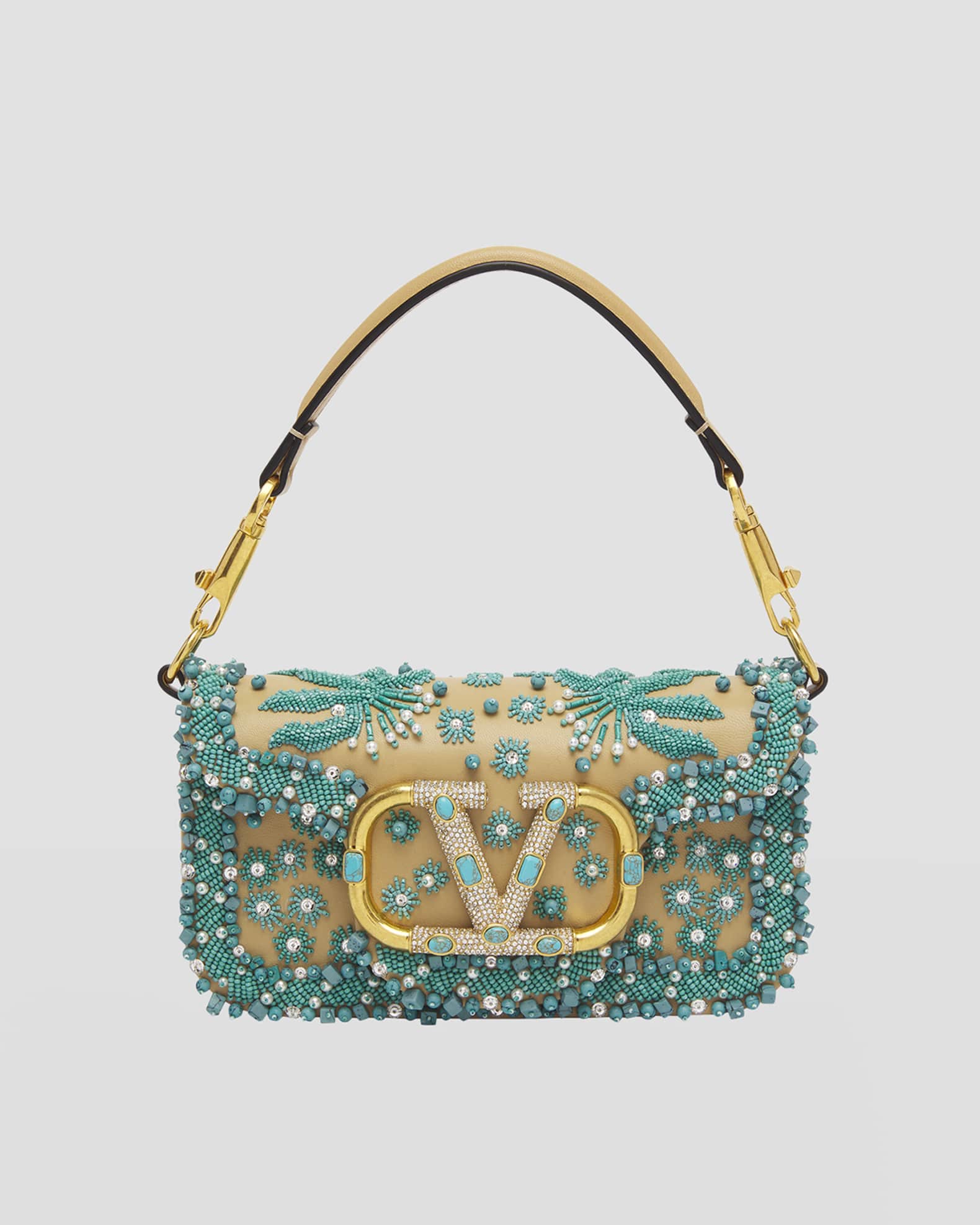 Valentino Garavani Loco Small Jewel Beaded Chain Shoulder Bag | Neiman ...