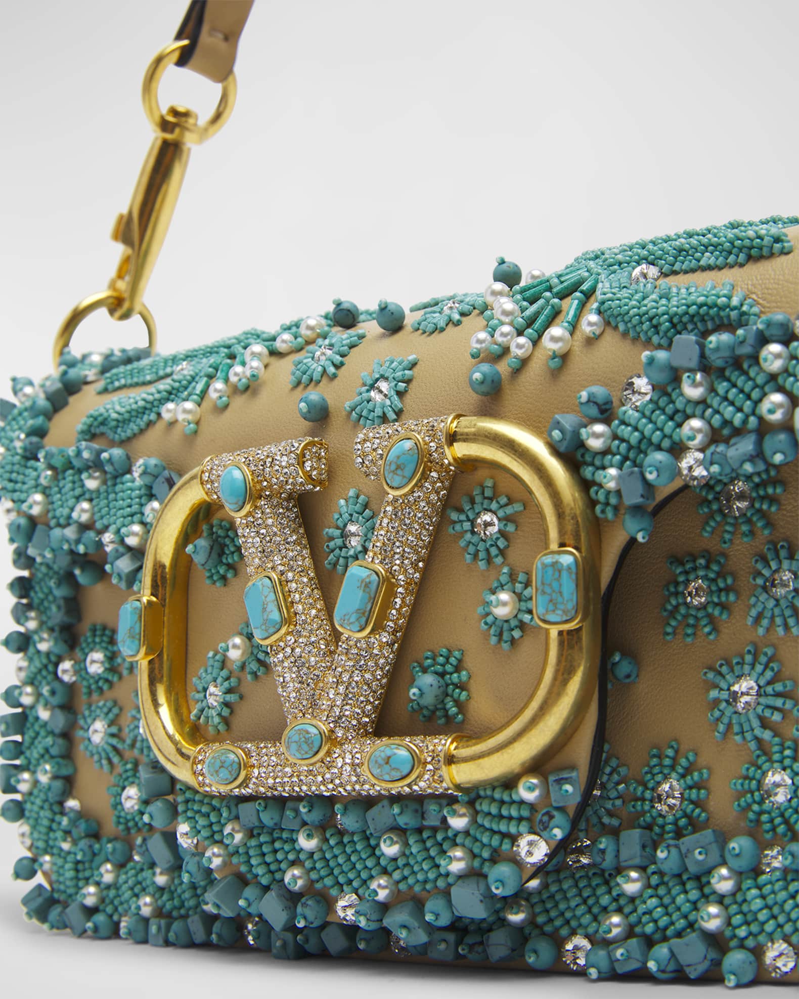 Valentino Garavani Loco Small Jewel Beaded Chain Shoulder Bag | Neiman ...