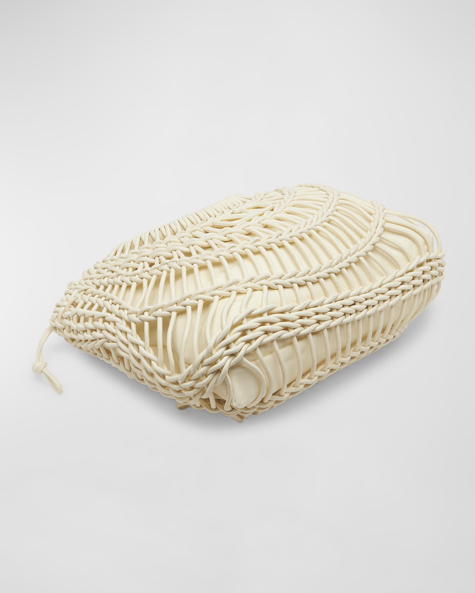 Valentino Garavani Allover Knot Braided Drawstring Tote Bag | Neiman Marcus