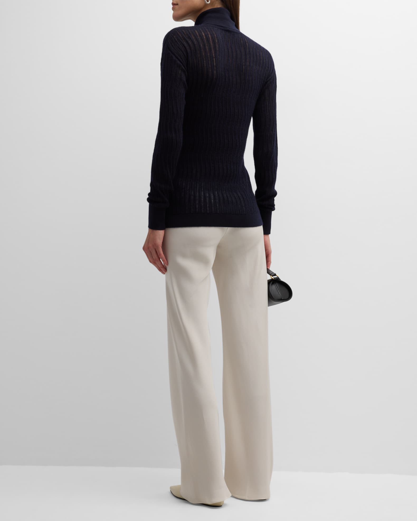 Tse Cashmere Cashmere Ribbed Turtleneck Sweater Neiman Marcus