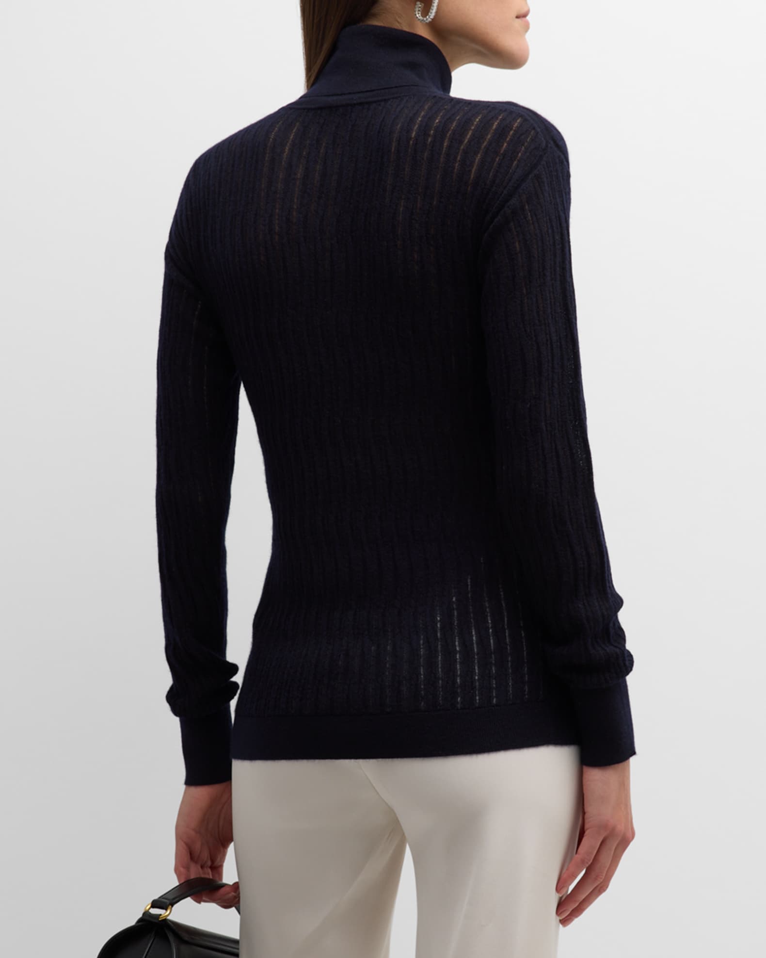 TSE Cashmere Cashmere Ribbed Turtleneck Sweater | Neiman Marcus