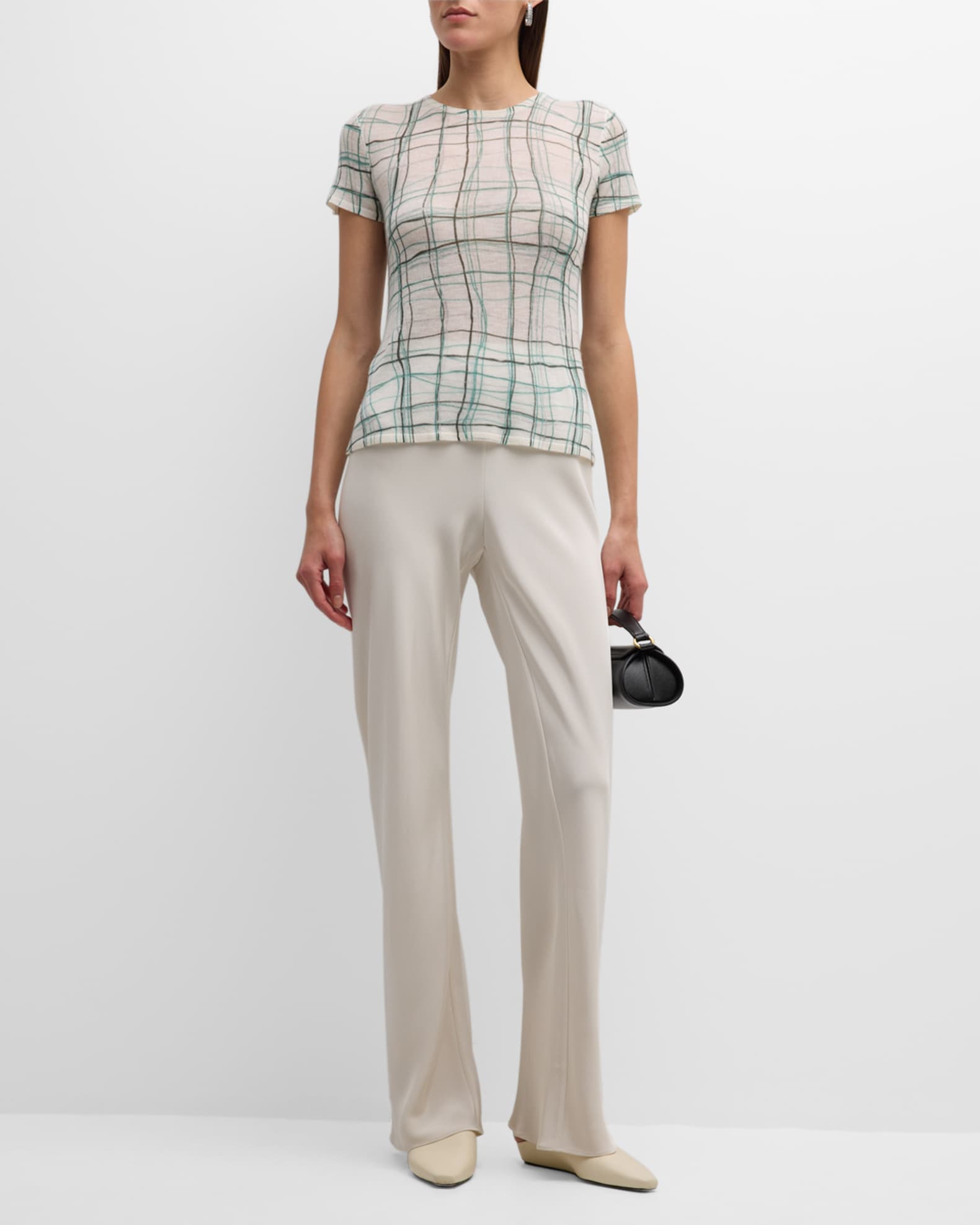 TSE Cashmere Cashmere Abstract-Print Crewneck Pullover | Neiman Marcus