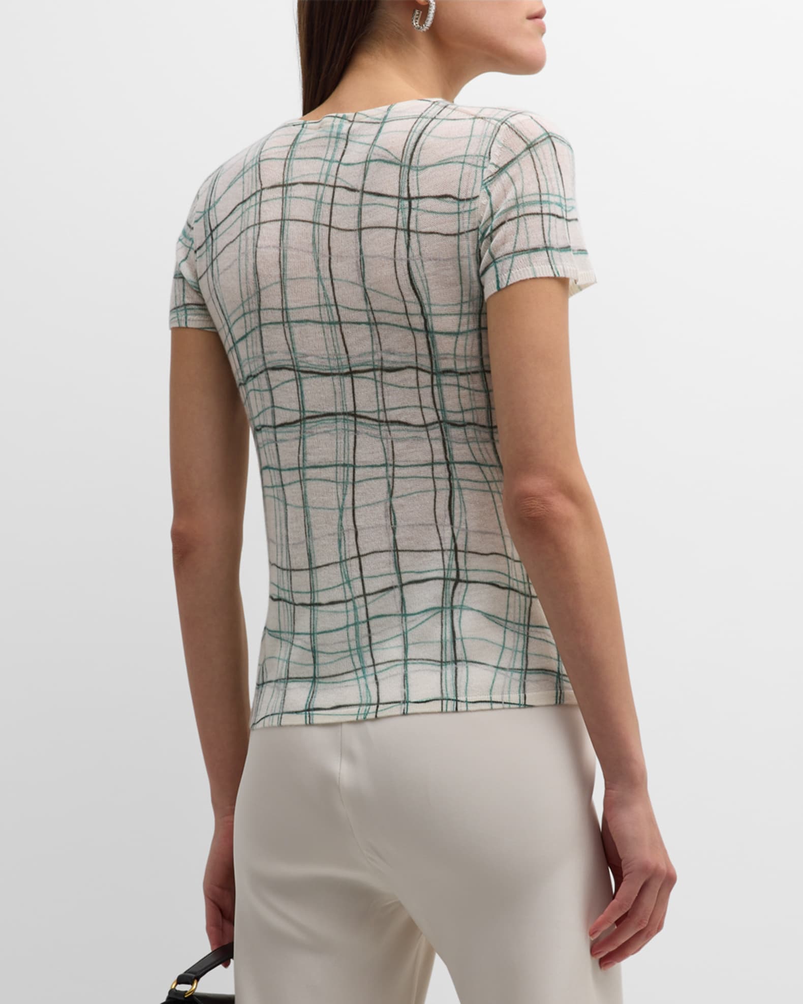 TSE Cashmere Cashmere Abstract-Print Crewneck Pullover | Neiman Marcus