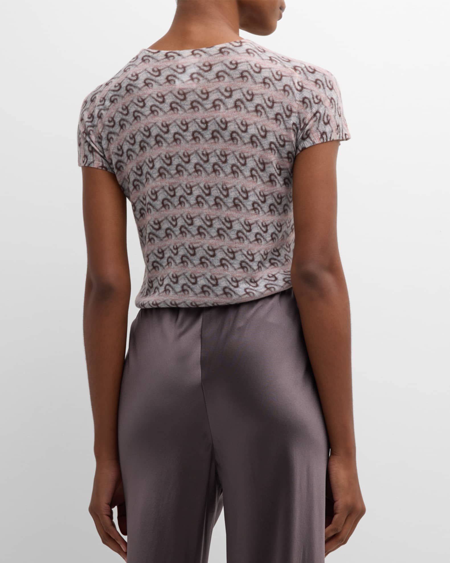 TSE Cashmere Cashmere Abstract-Print Crewneck Pullover | Neiman Marcus