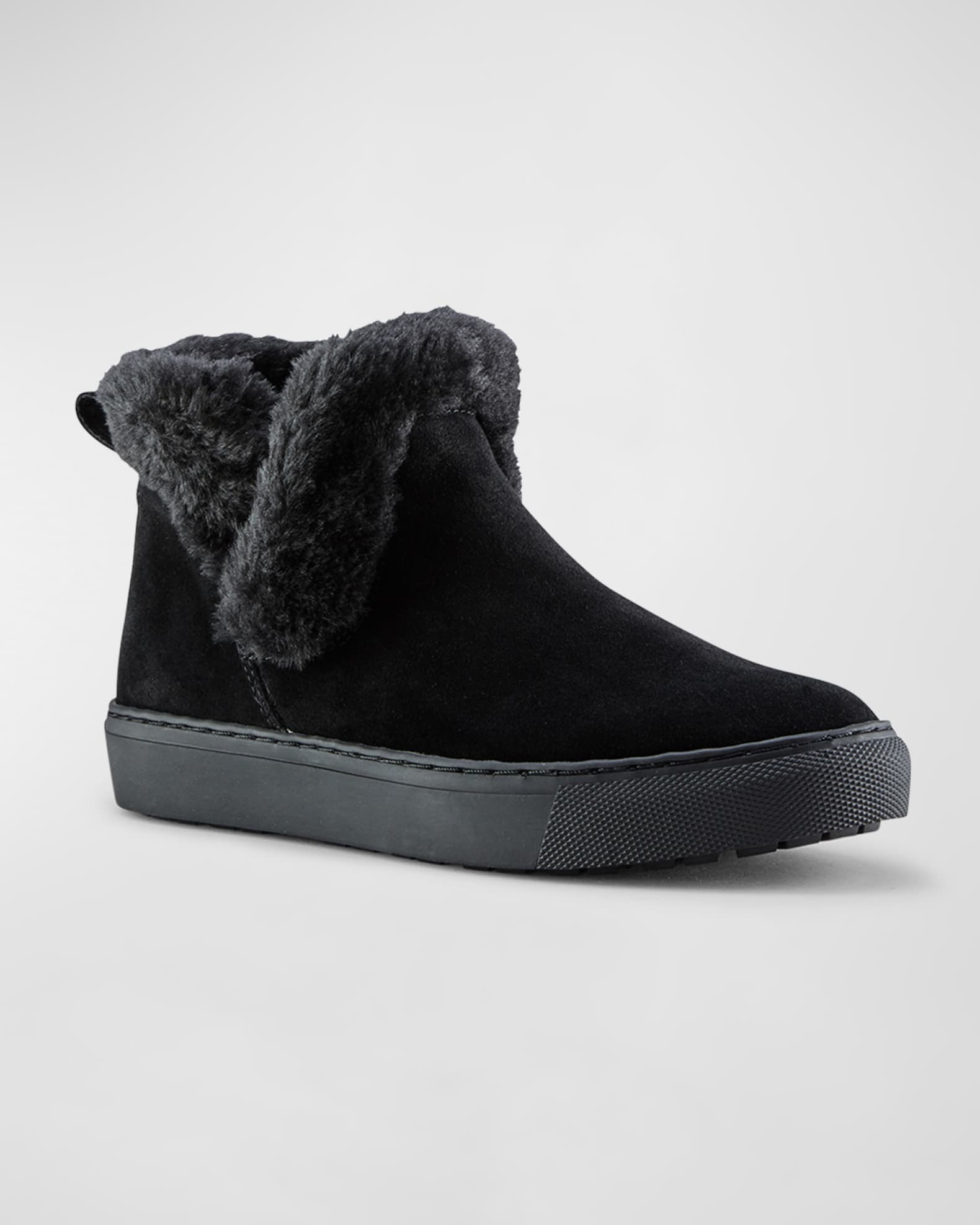 Cougar Duffy Suede Faux Fur Cozy Booties | Neiman Marcus