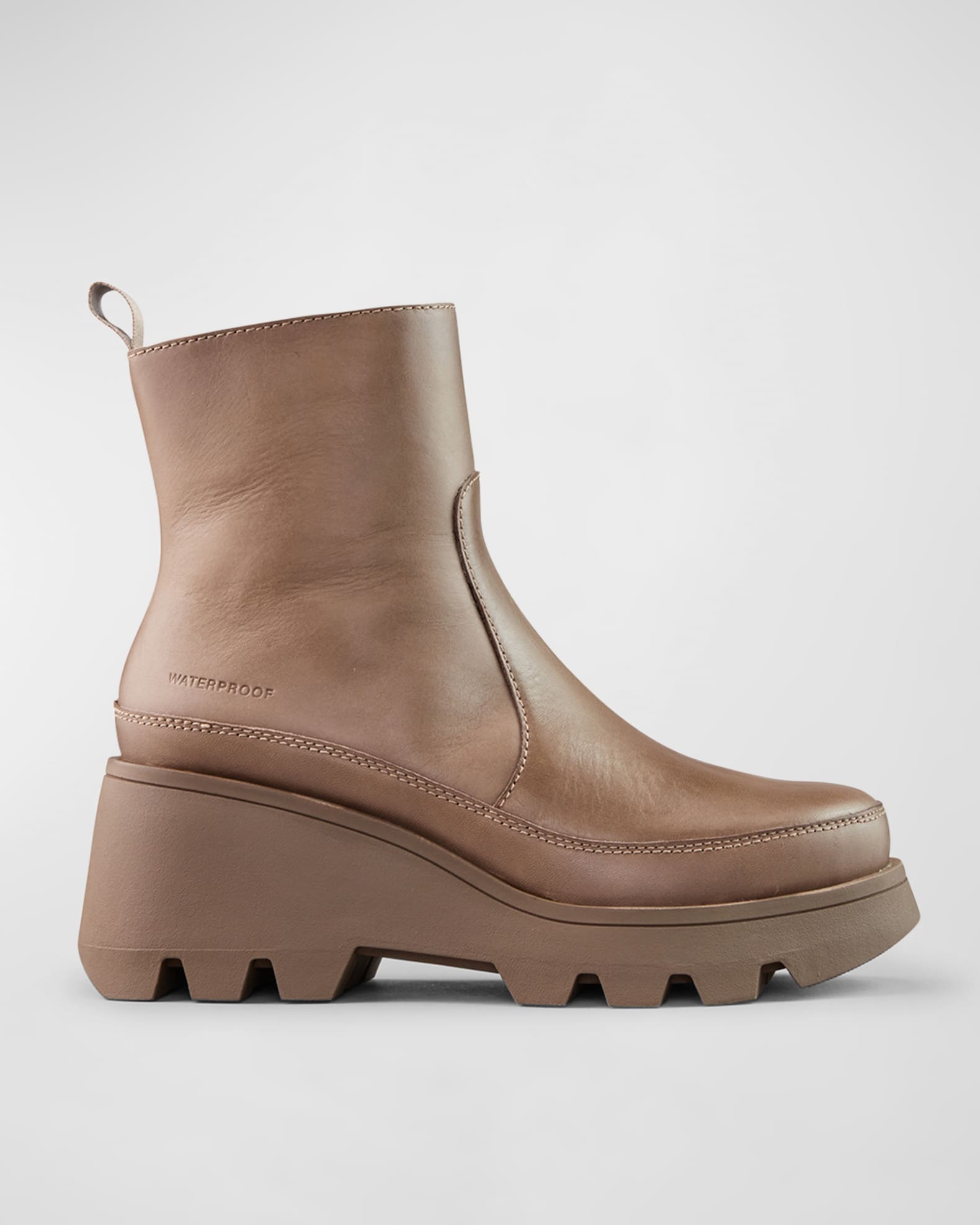 Cougar Villa Leather Wedge Zip Ankle Boots | Neiman Marcus