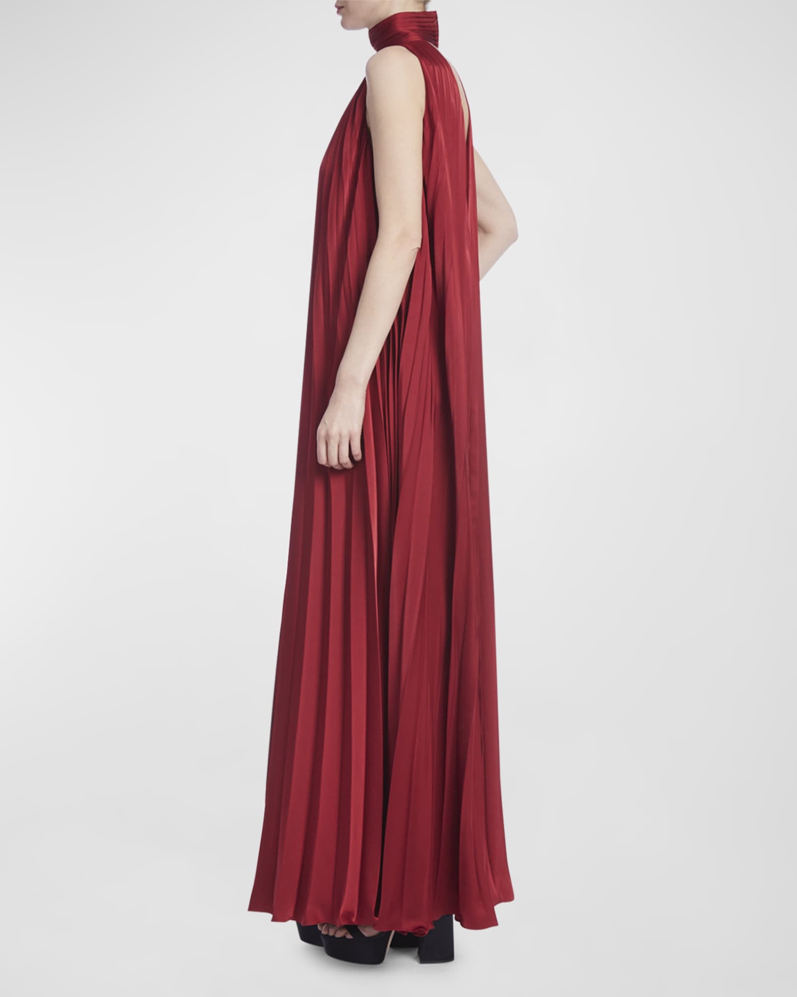 One33 Social Pleated Cutout Trapeze Gown | Neiman Marcus
