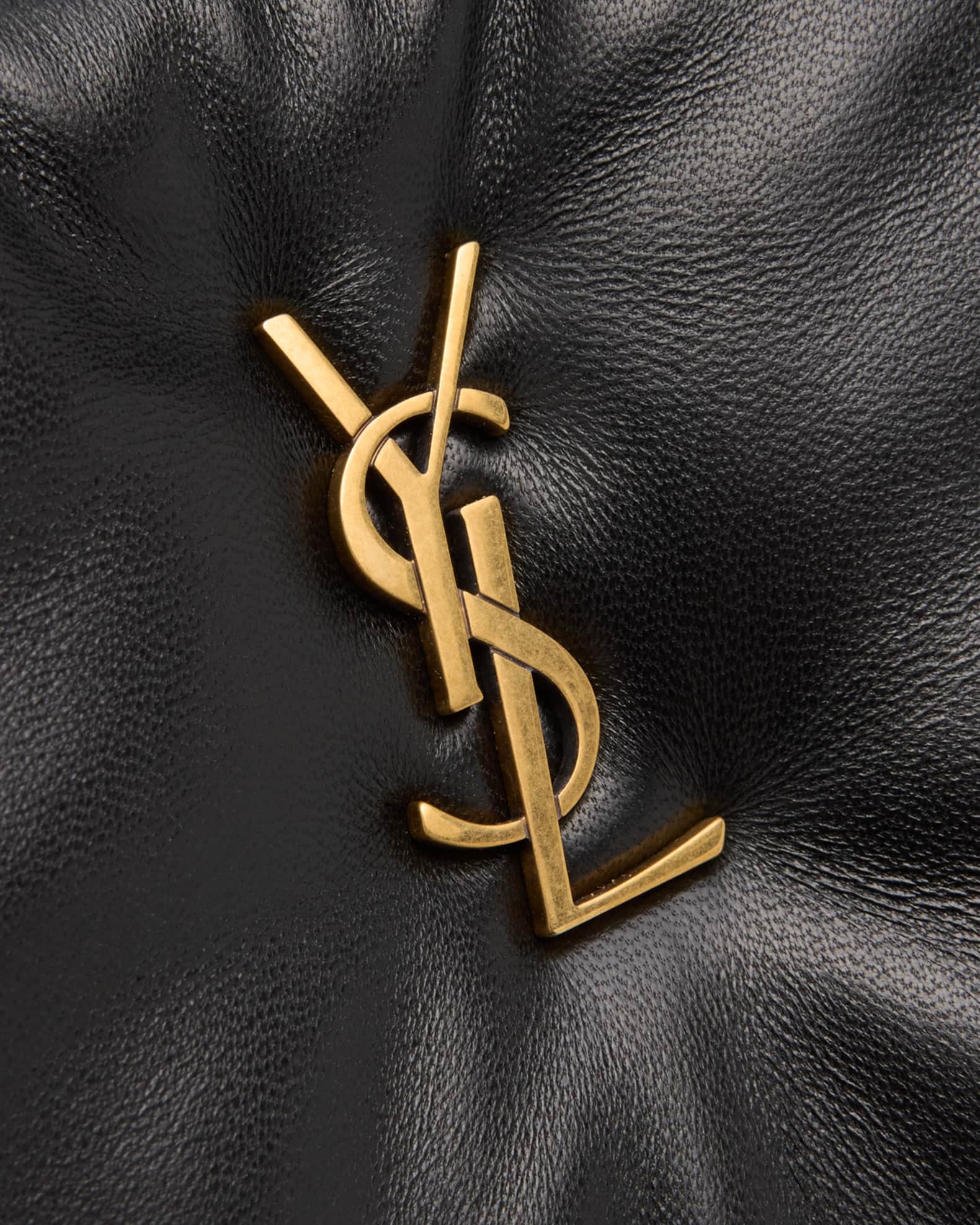 Saint Laurent Cassandre Medium YSL Cosmetic Pouch in Smooth Padded Leather | Neiman Marcus