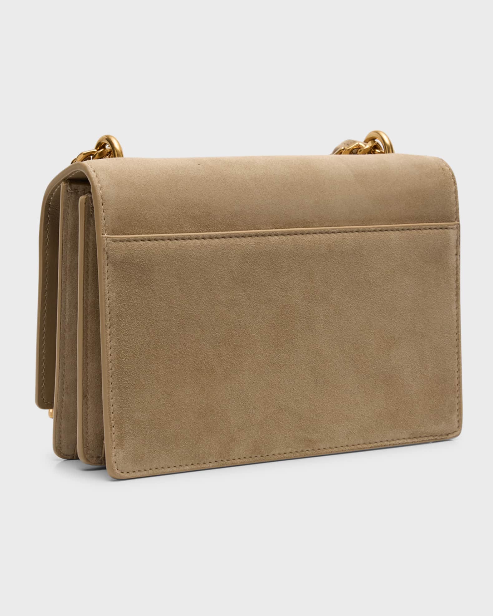 Saint Laurent Sunset Small YSL Crossbody Bag in Suede | Neiman Marcus