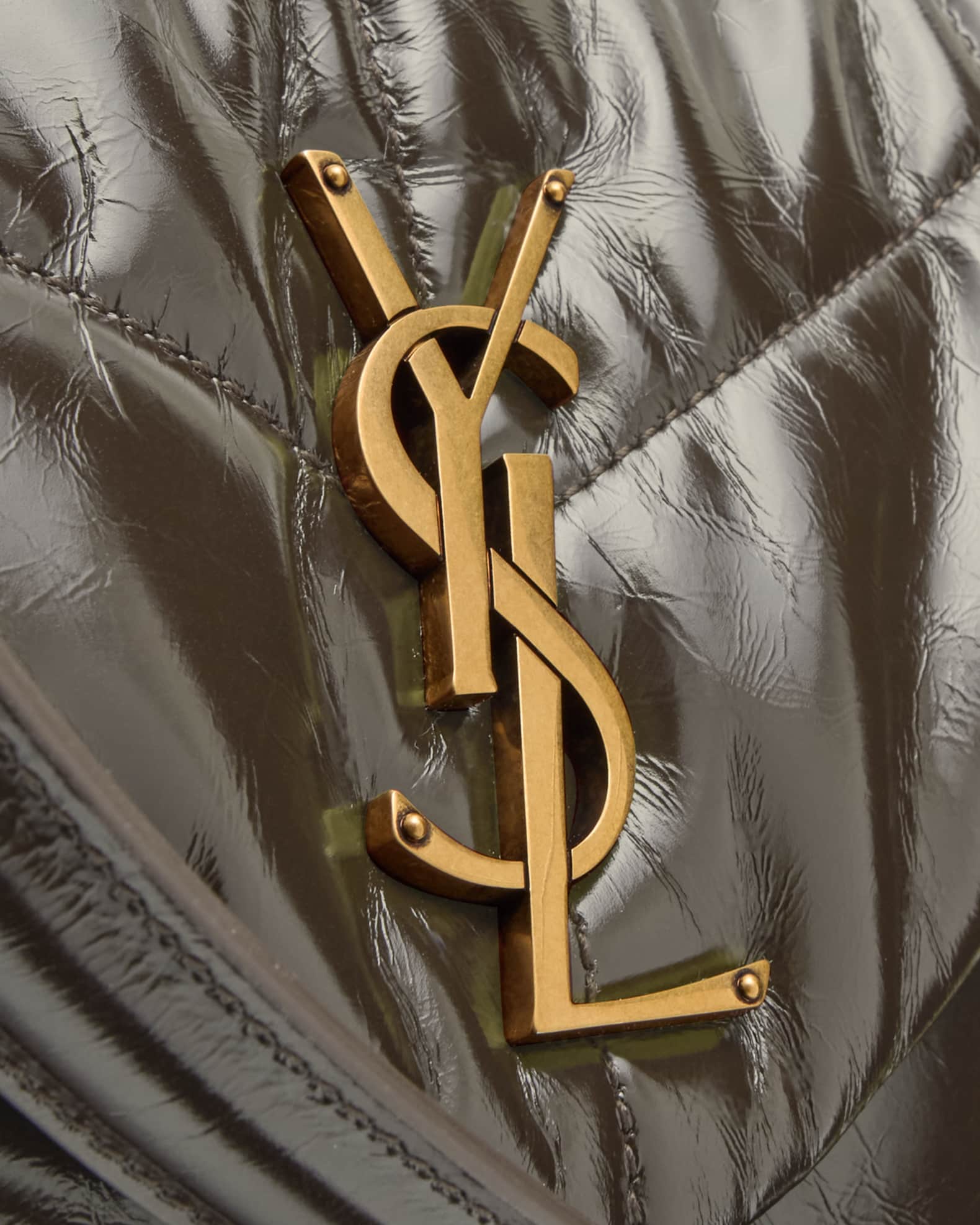 Saint Laurent Lou Puffer Small YSL Shoulder Bag in Quilted Smooth ...