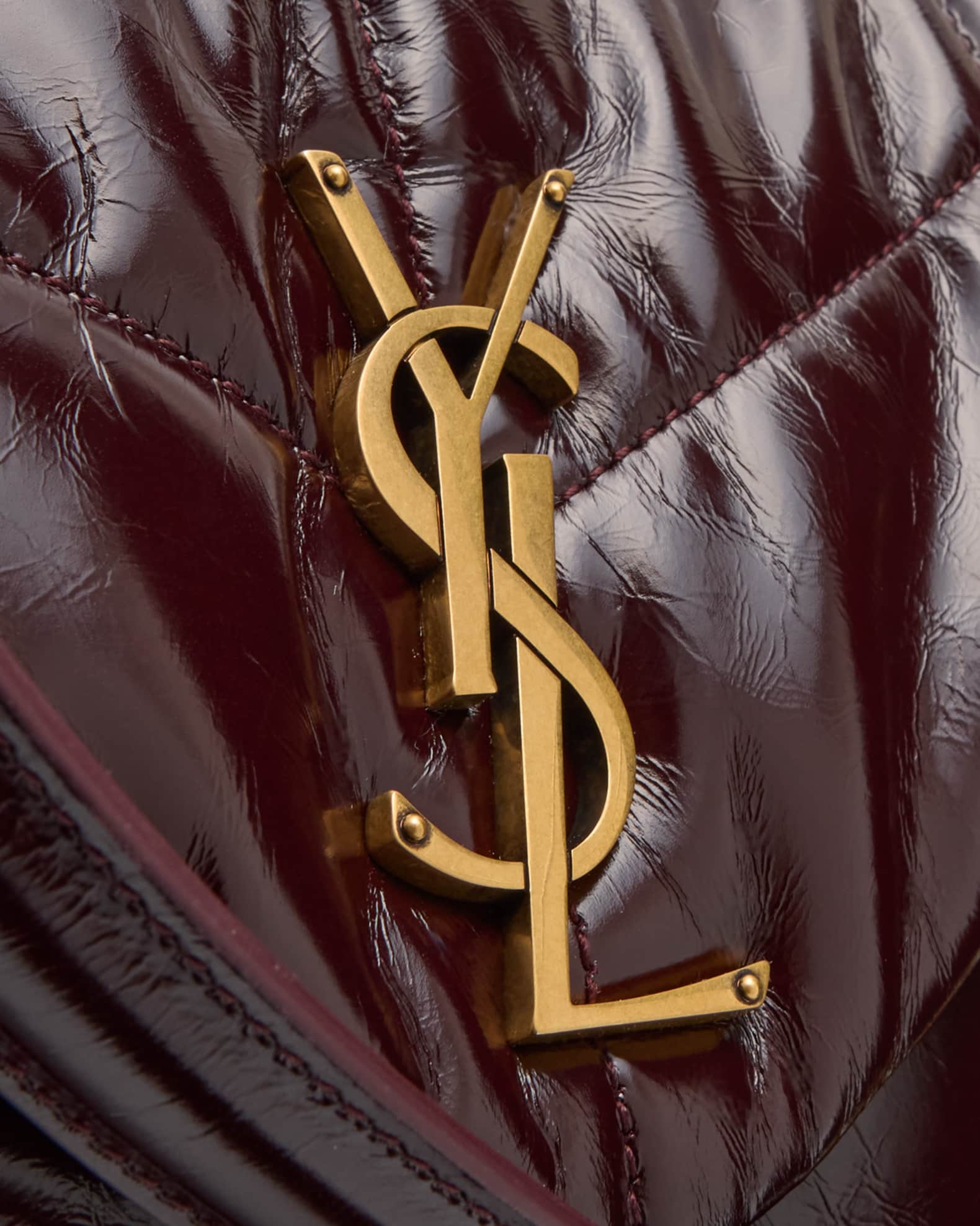 Saint Laurent Lou Puffer Small YSL Shoulder Bag in Quilted Smooth ...