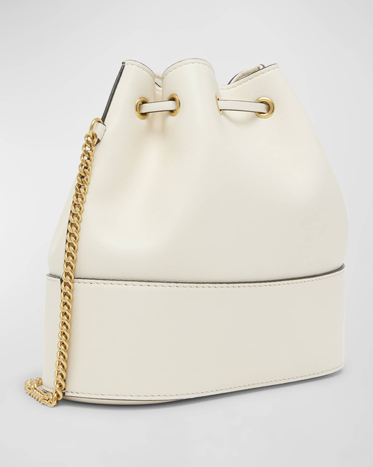 Valentino Garavani VLOGO Drawstring Leather Chain Bucket Bag | Neiman ...