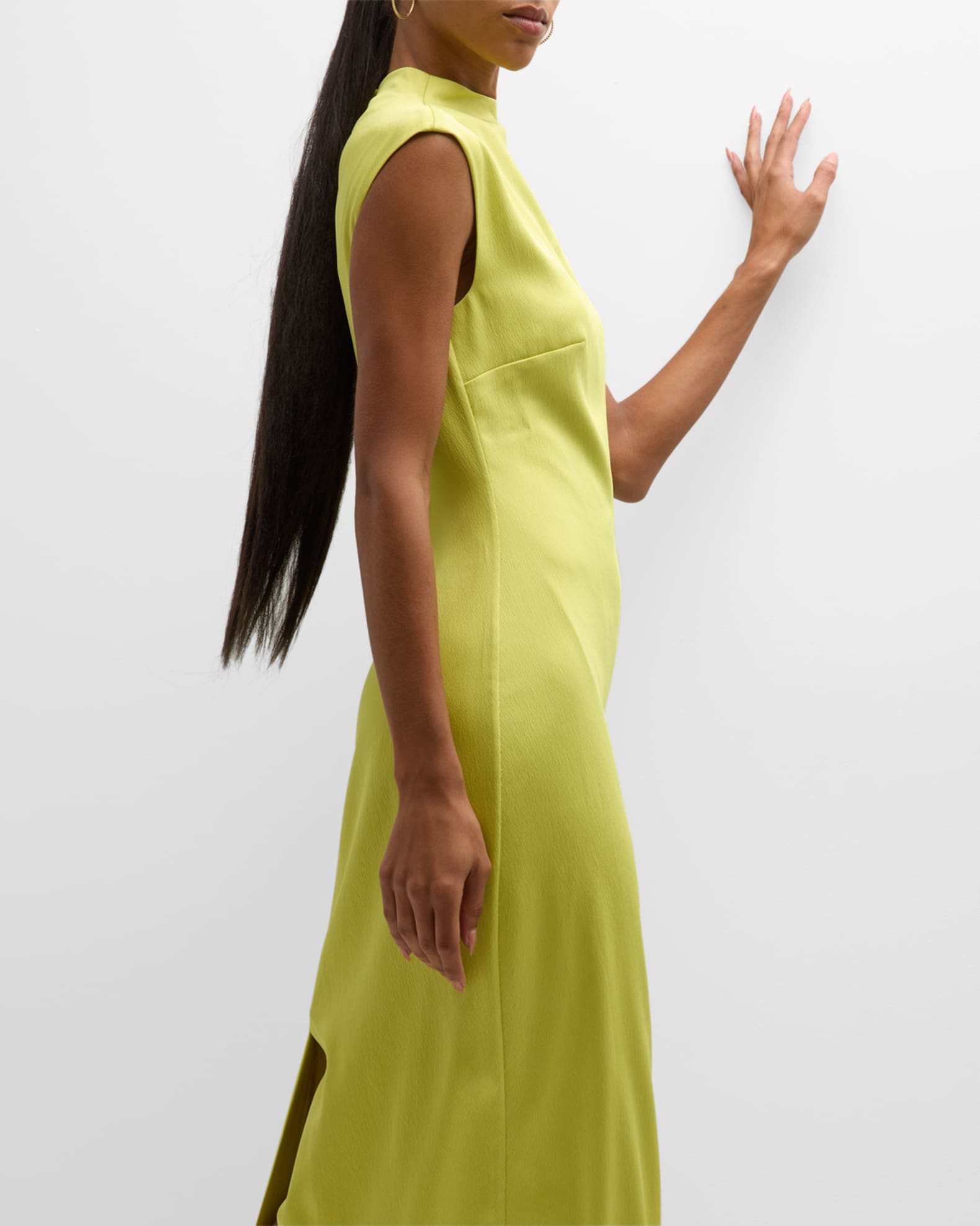 Anna Quan Estelle High-Neck Satin Slip Gown | Neiman Marcus