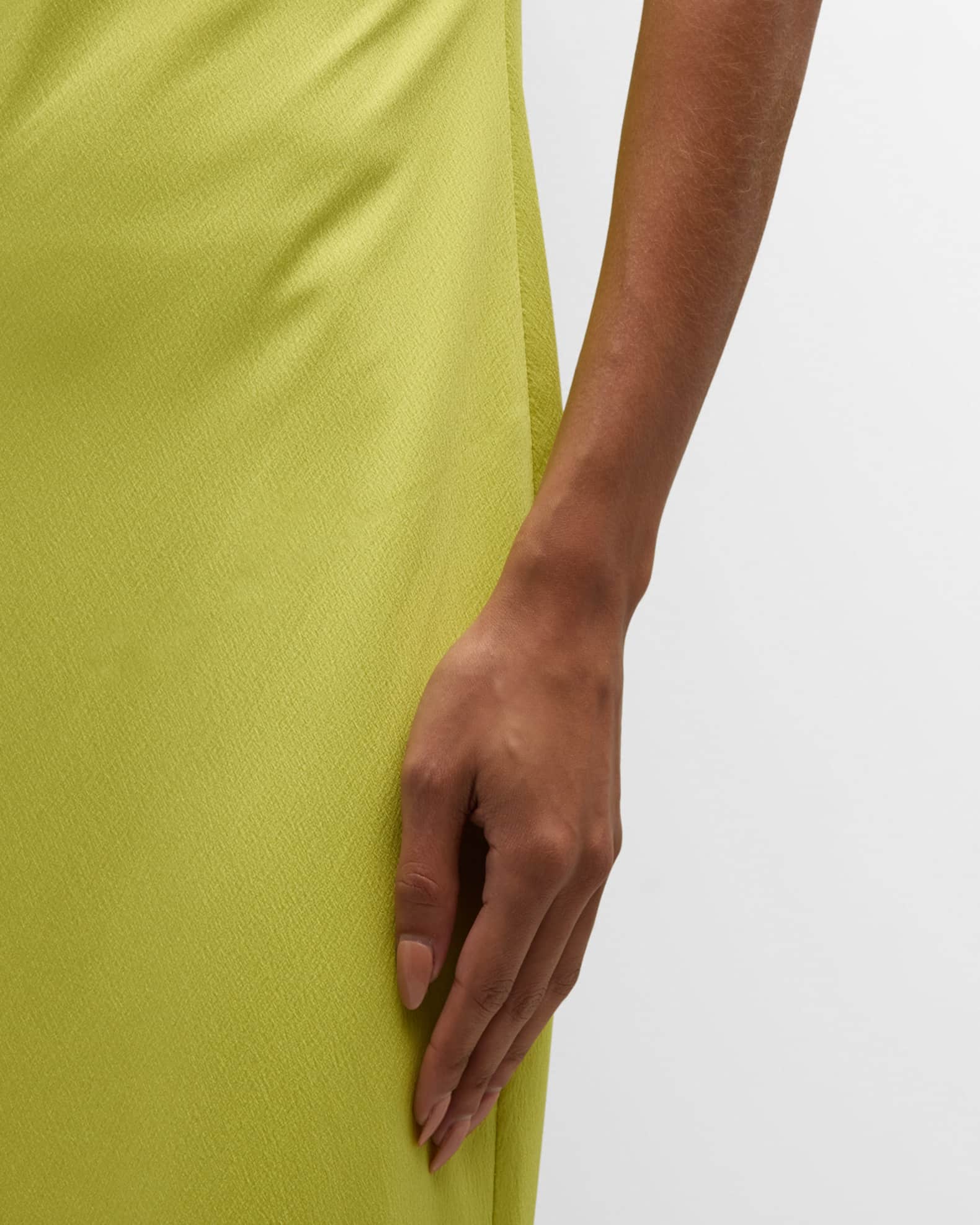 Anna Quan Estelle High-Neck Satin Slip Gown | Neiman Marcus