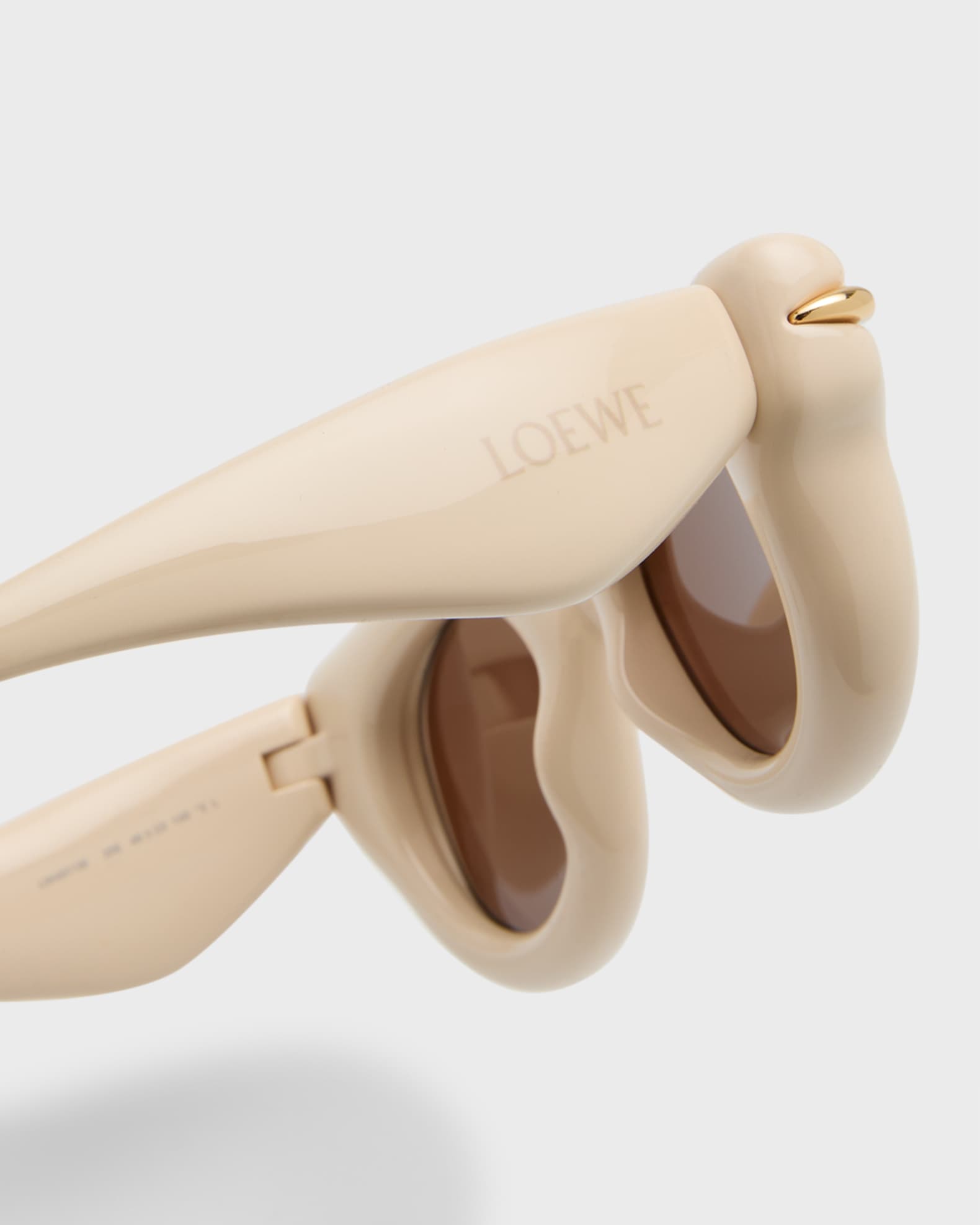 Loewe Inflated Pantos Acetate Round Sunglasses | Neiman Marcus